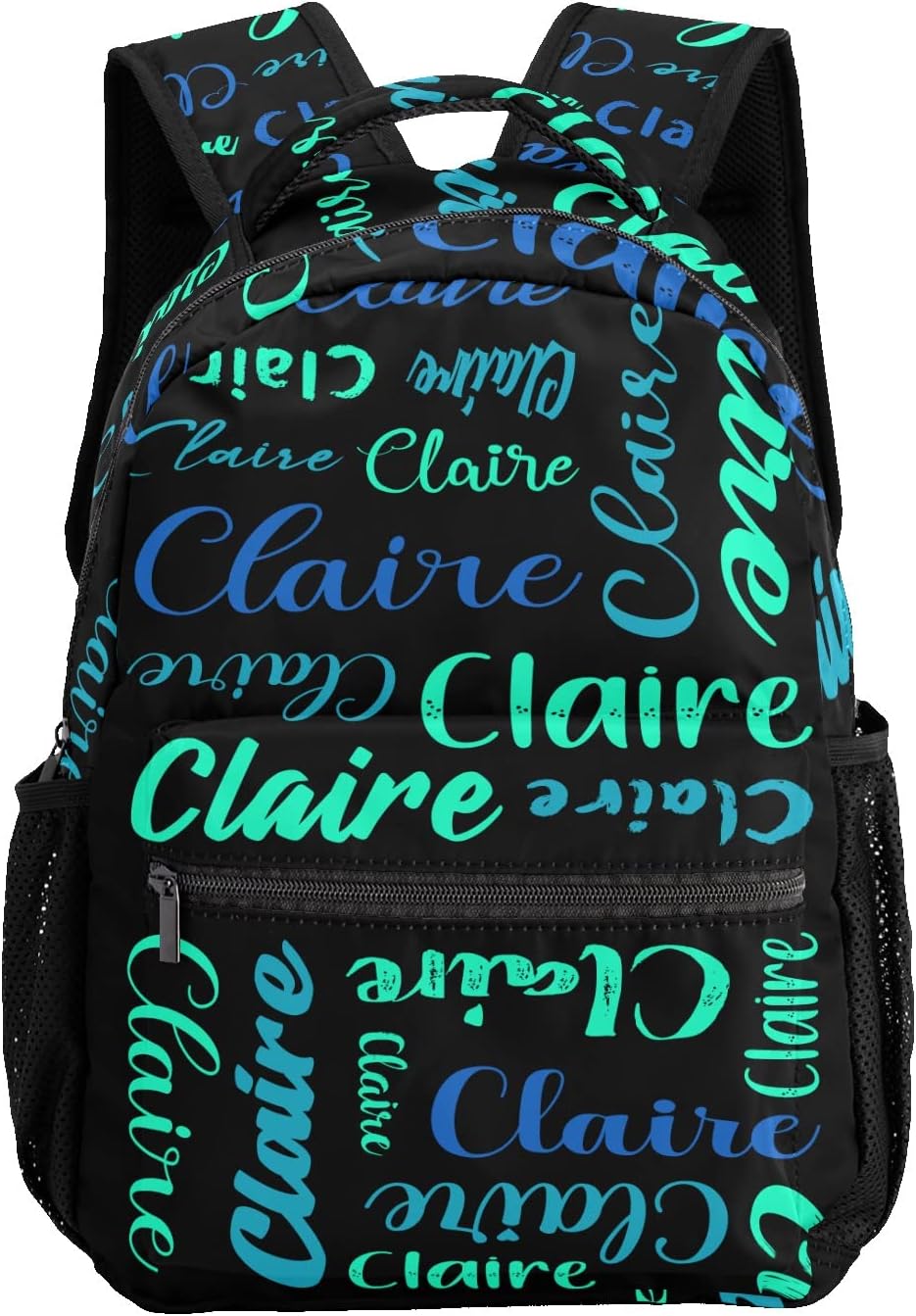 Amazon.com | ZAACUSTOM Polyester Custom Bookbag with Name Text ...