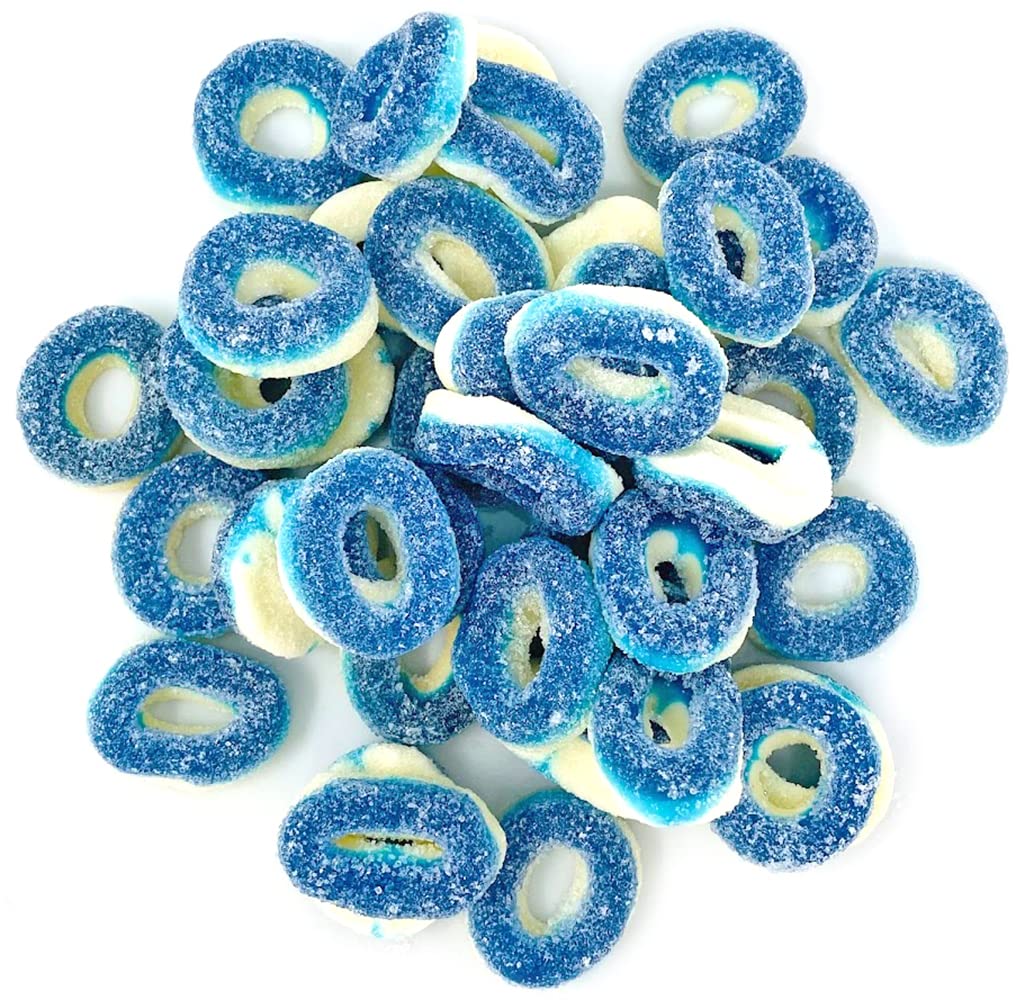 Amazon.com : SweetGourmet Gummy Blue Raspberry Rings | Gummi Candy | 2 ...