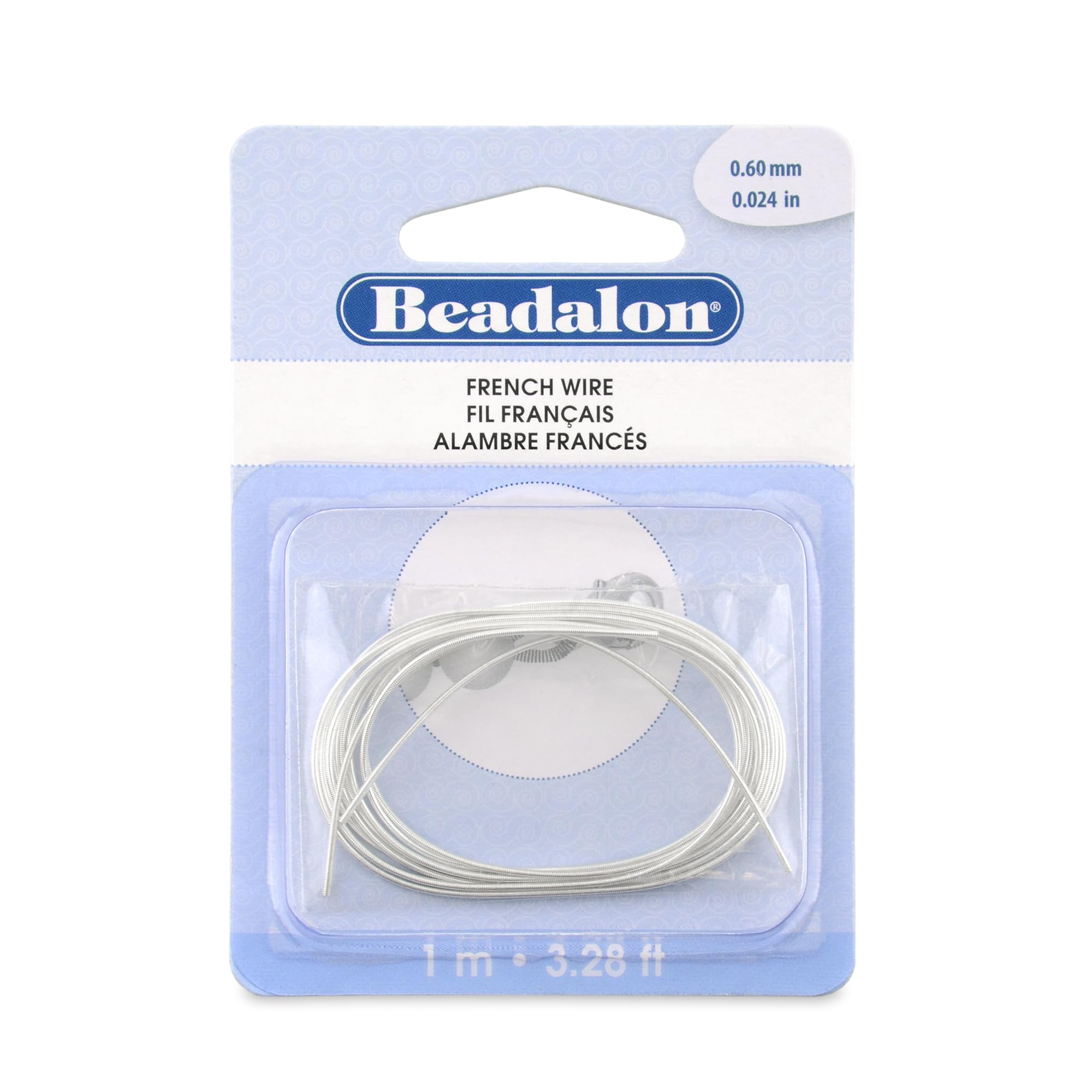 Snapklik.com : French Wire, 0.60 Mm / .024 In, Silver Plated, 1 Meter