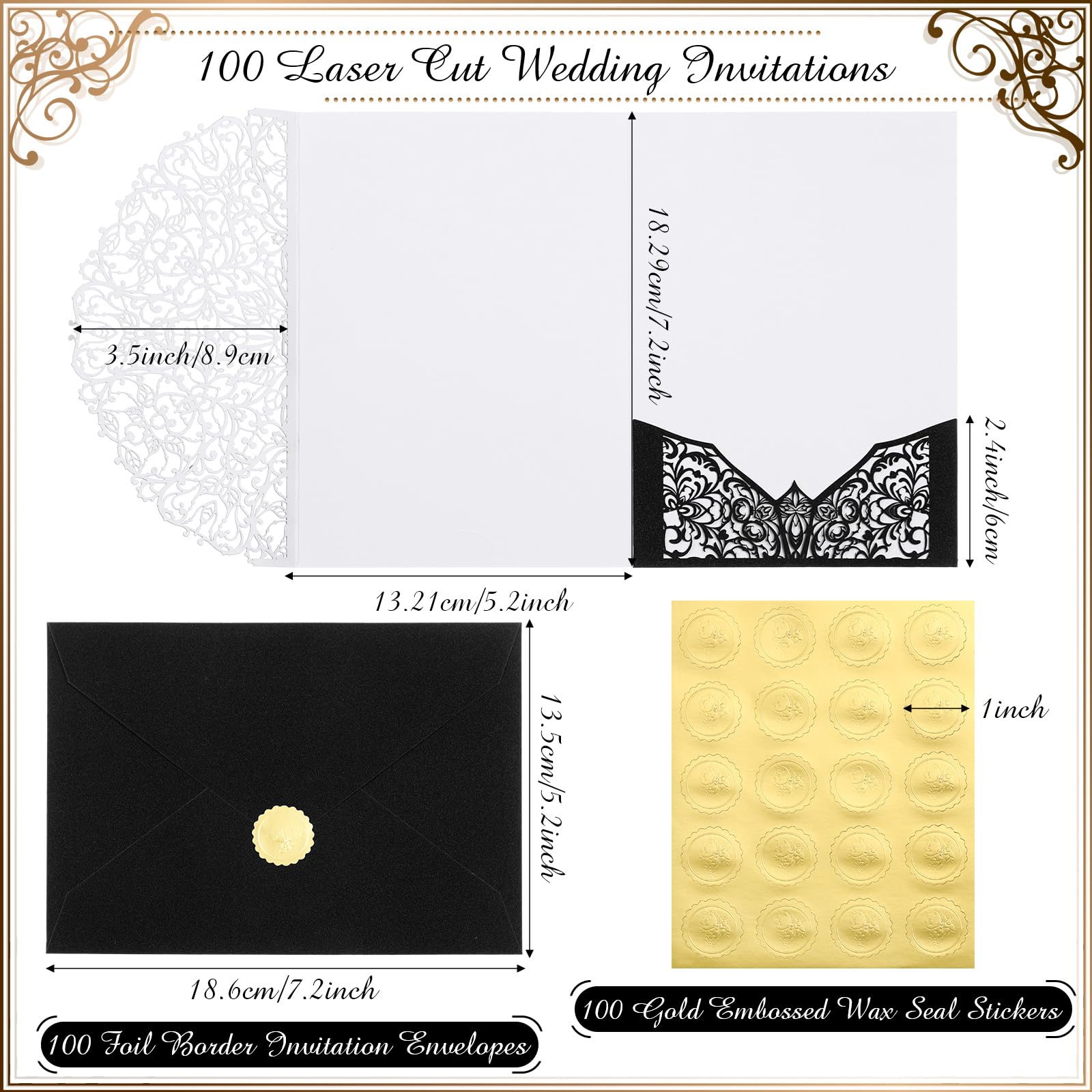 Blank Black Border Wedding Invitations Border Blank Invitations