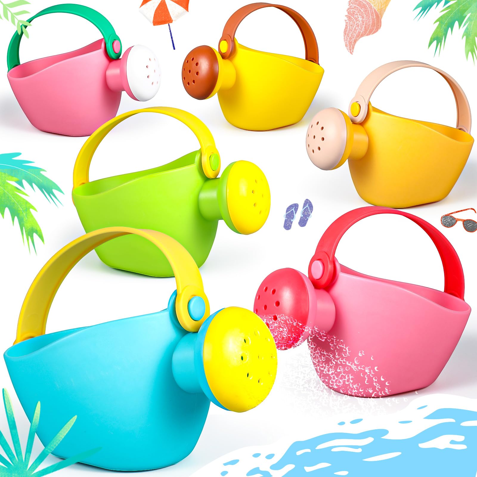 Amazon.com: Gemscream 6 Pcs Watering Can Set Small Plastic Beach ...