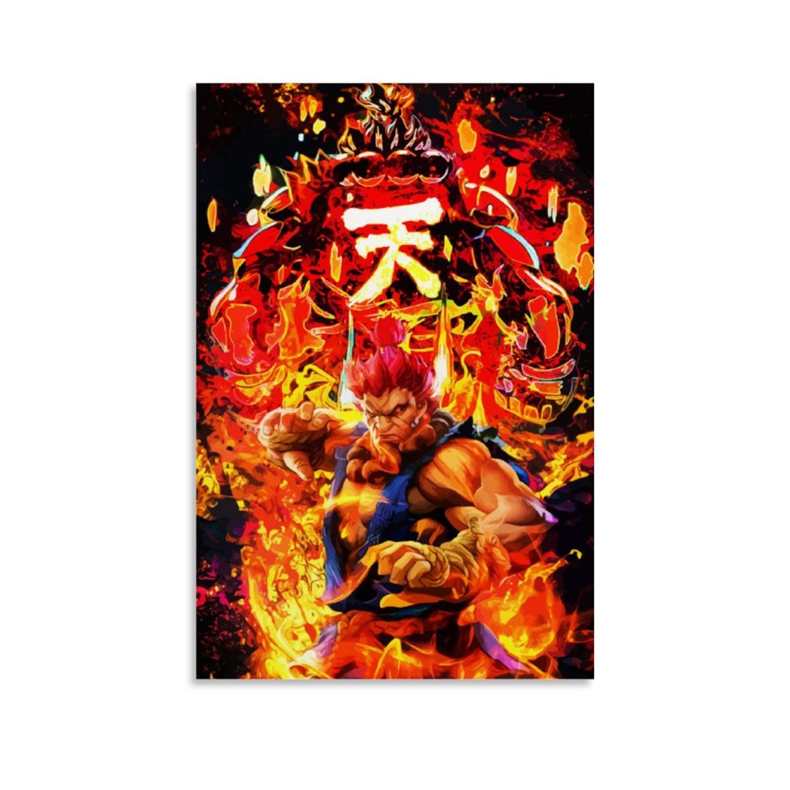 Yjty Game Poster Street Fighter Gouki Akuma Wall Decor Posters ...