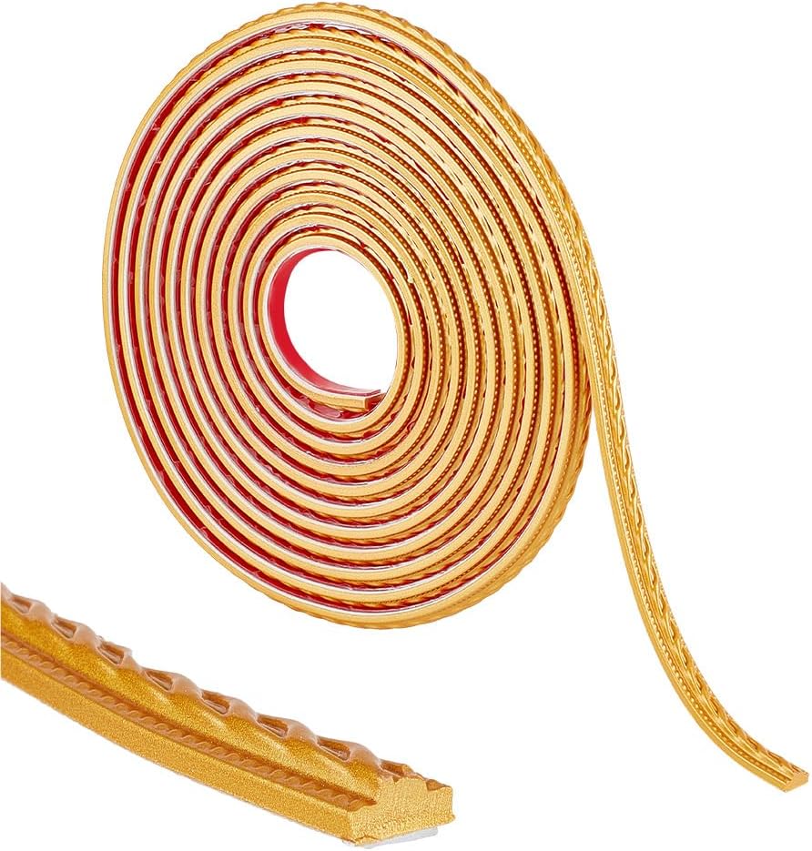 UNICRAFTALE 5 m Golden Trim for Peel and Stick, Wall Strip Cladding ...