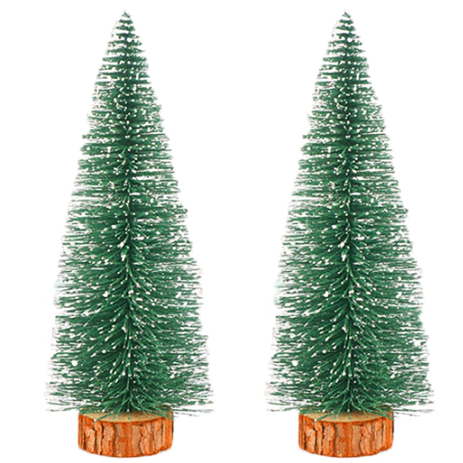 Amazon.com: 2pcs 12inch Mini Christmas Tree Bottle Brush Trees Chrismas ...