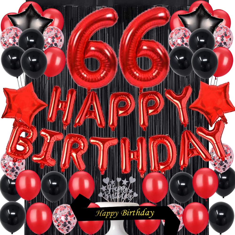 Amazon.com: Fancypartyshop Fancy 66TH Birthday Party Decorations ...