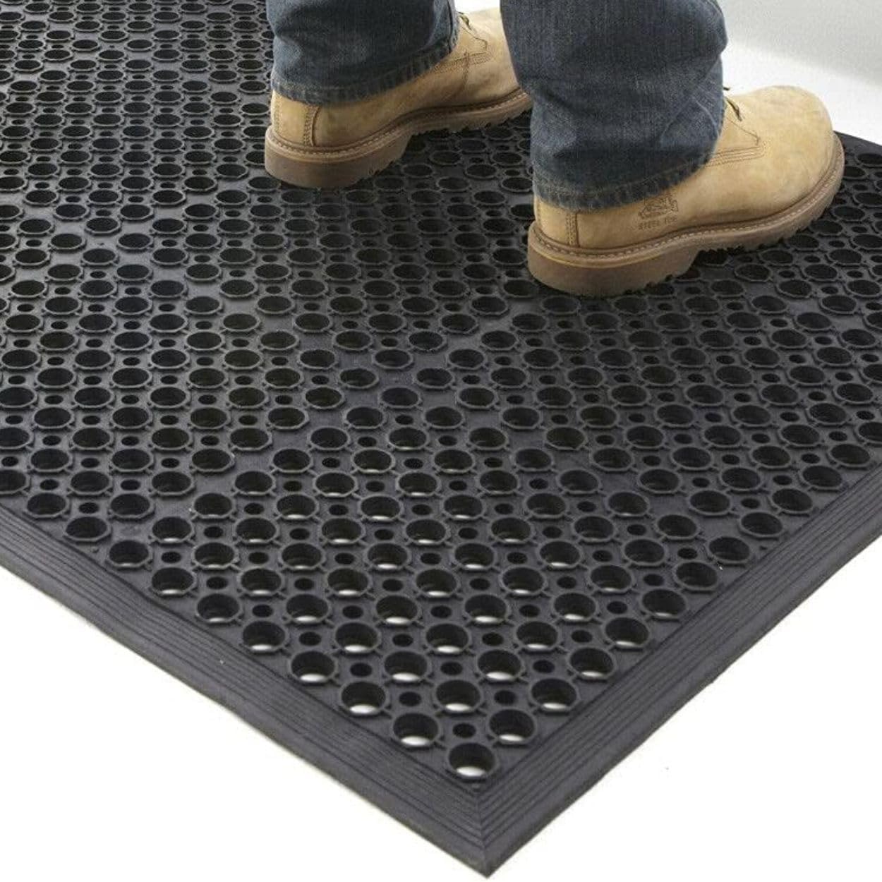 Rubber Door Entrance Mat - 150cm x 90cm - Heavy Duty Non-Slip Safety ...