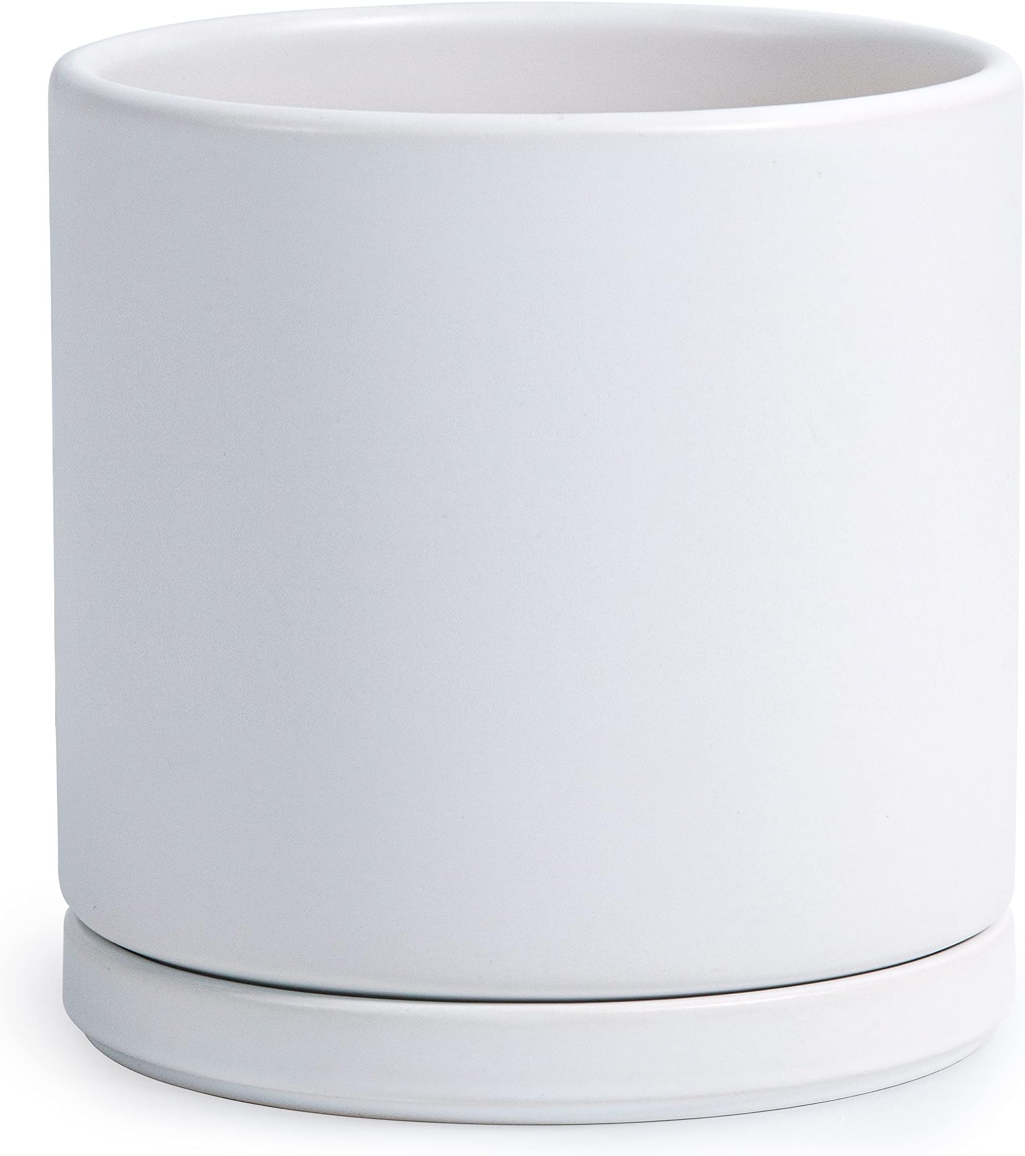 Amazon.com: ZenFang 10 Inch Plant Pot, White Ceramic Planter,Flower Pot ...