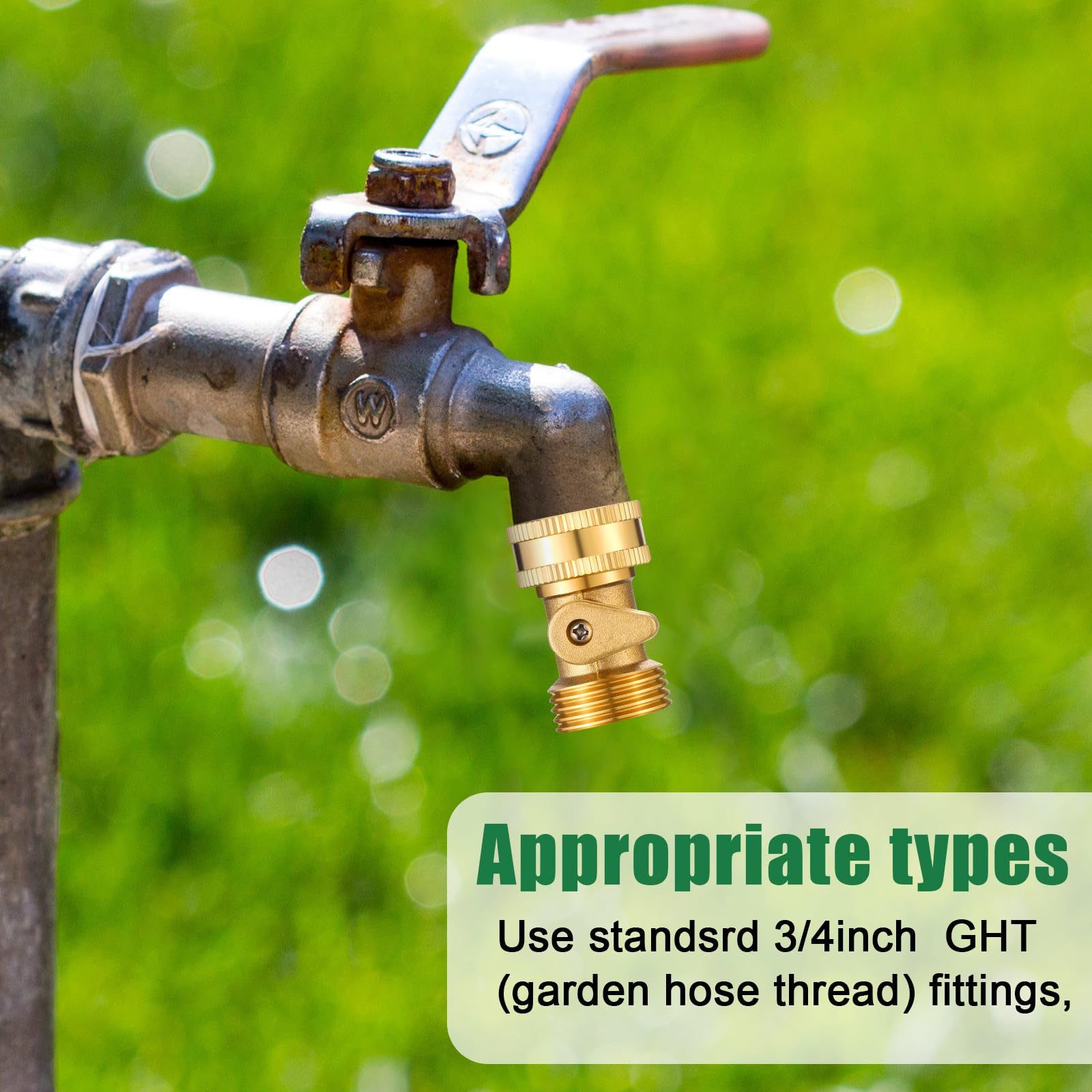 Snapklik.com : JaGely 10 Pack Brass Garden Hose Shut Off Valve 3/4 ...