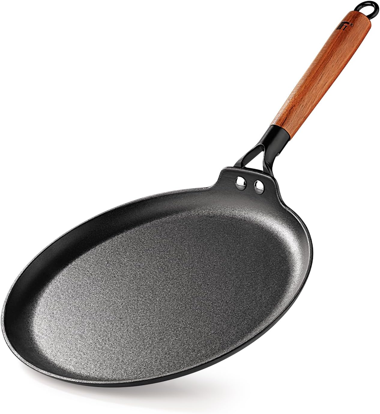 Buy BERGNER Odin 28 cm Cast Iron Dosa Tawa with Wooden Coated Handle ...