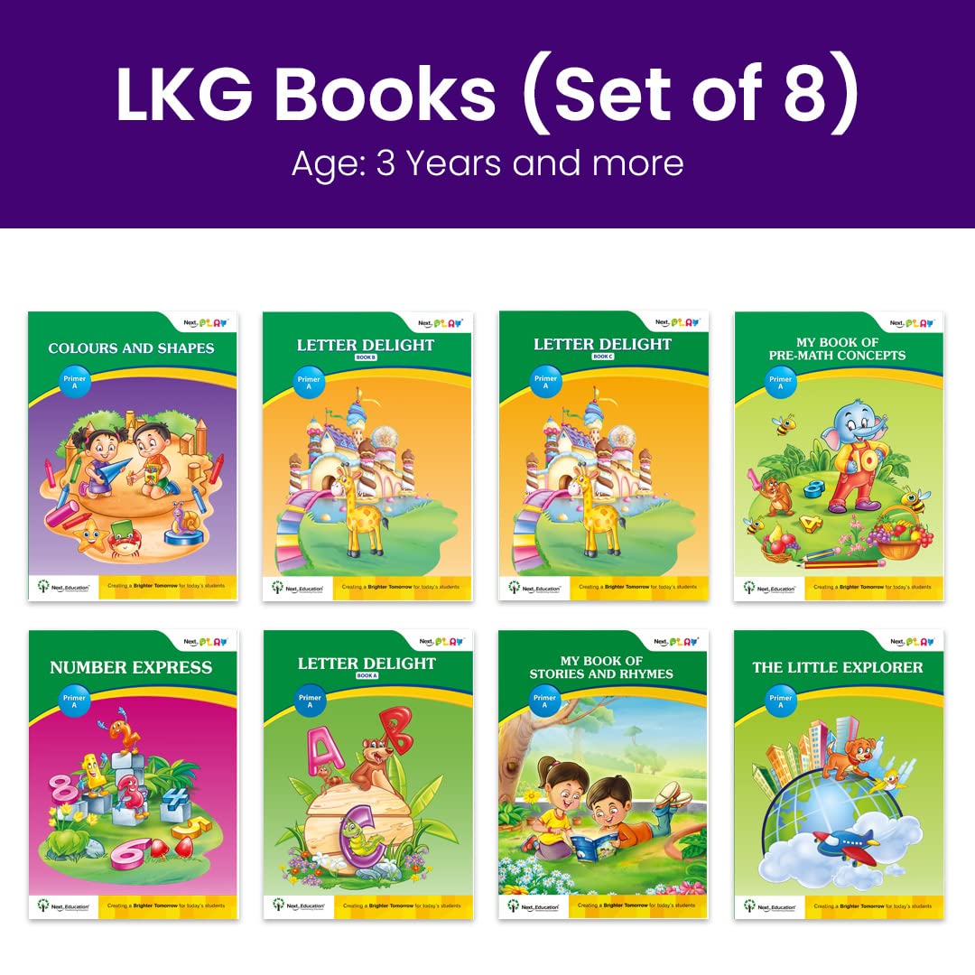 Buy LKG Books for Kids - CBSE- (Set of 8) - Math (Number), Story and ...