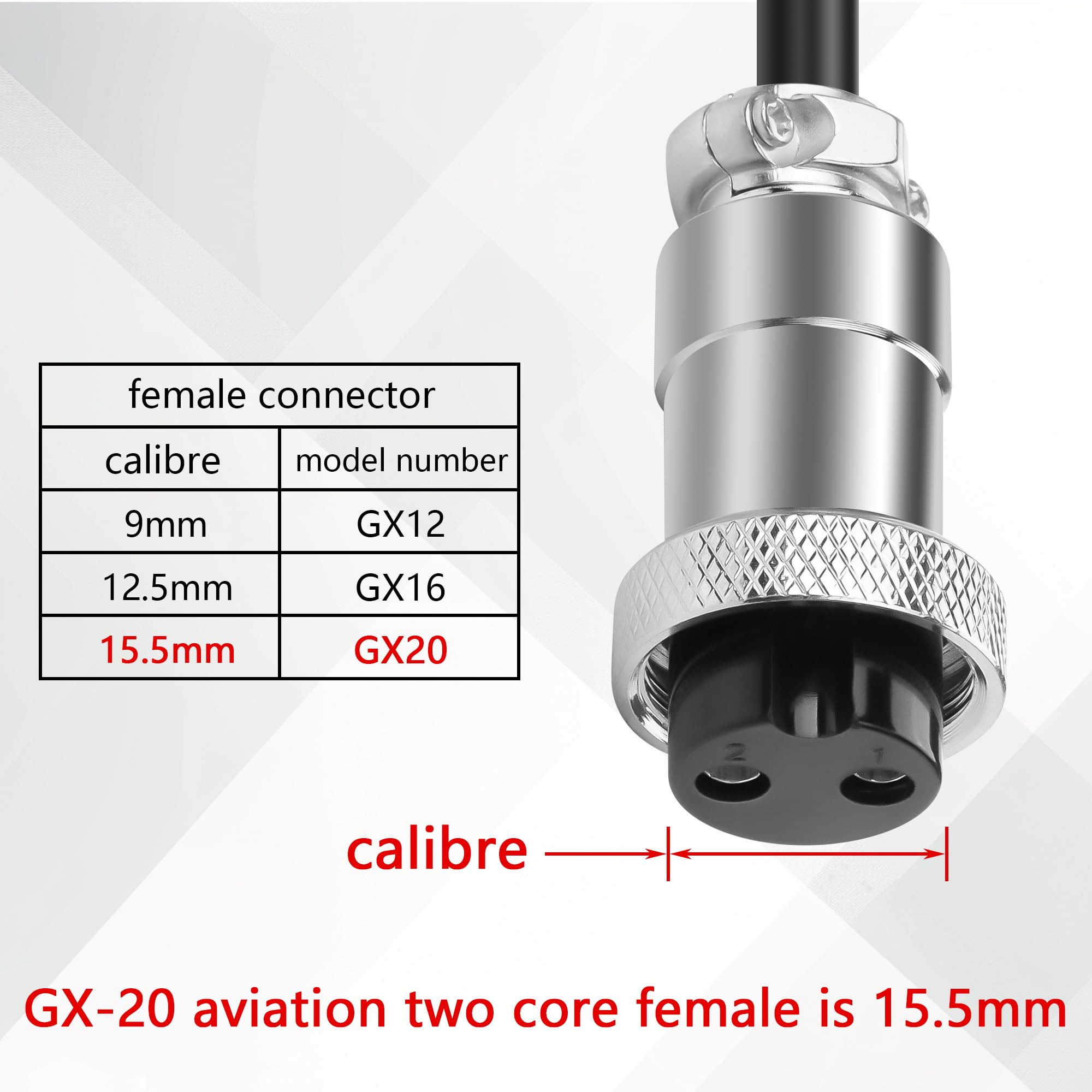 GINTOOYUN 2-Pack DC Power Extension Cable,5.5mm X 2.1mm Extension Cord