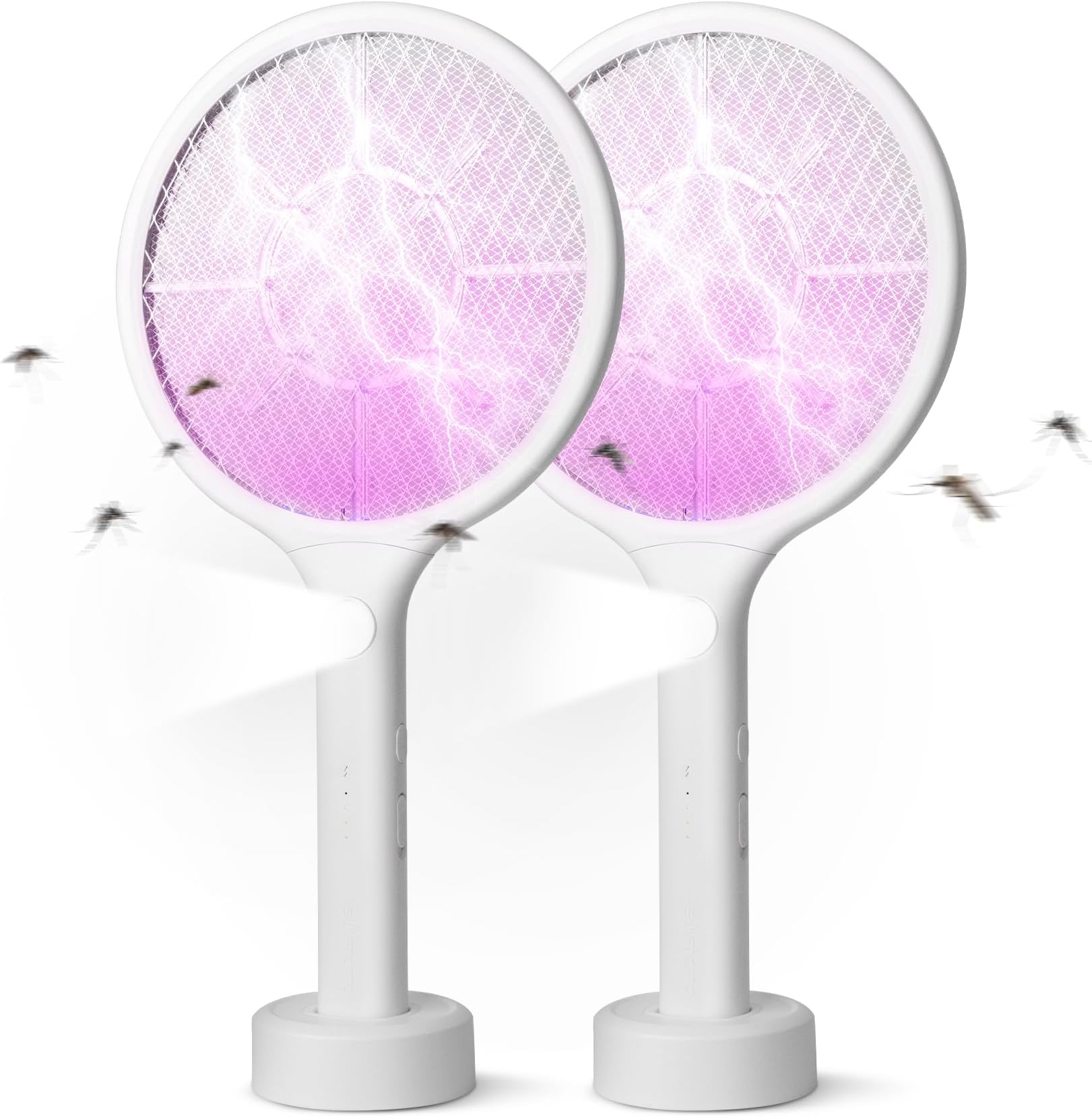 Amazon.com: 2 Pack Foldable Electric Fly Swatter Racket Bug Zapper Fly ...