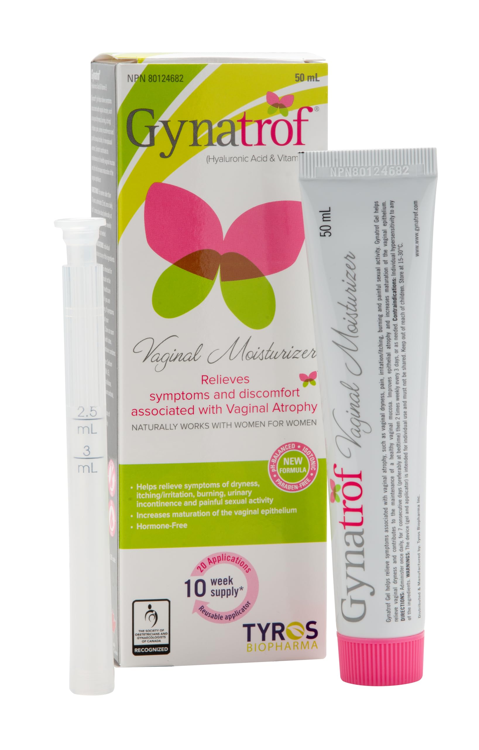 Gynatrof Natural Vaginal Moisturizer, Hyaluronic Acid and Vitamin E ...