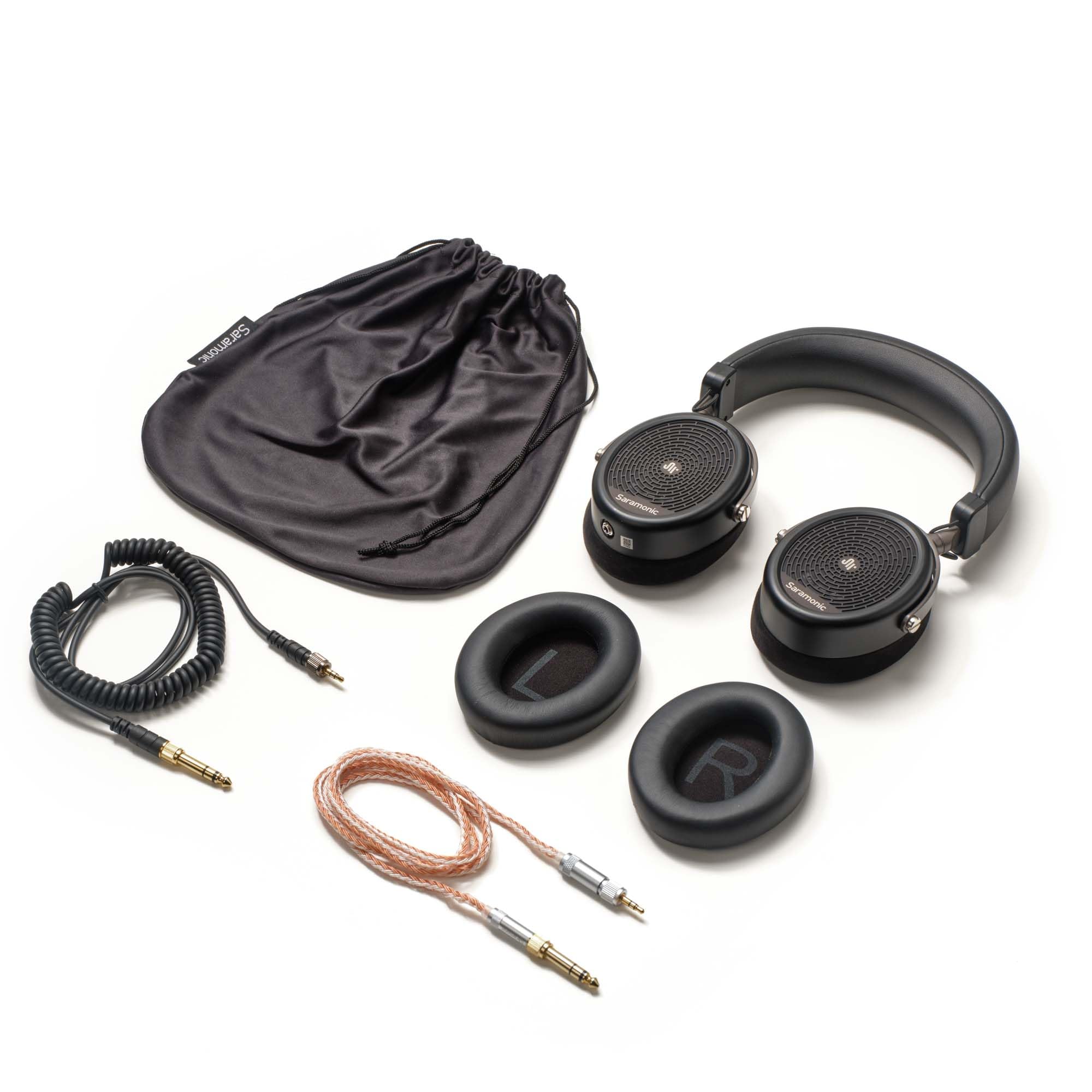 Amazon.com: Saramonic Professional Wired Studio Headphones with Coiled ...