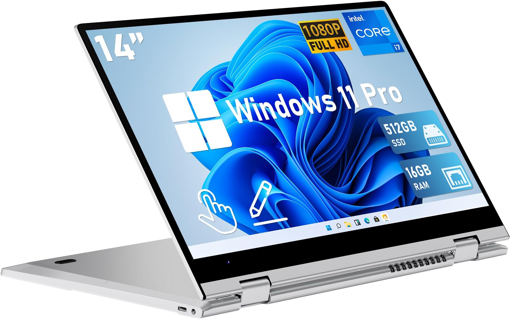 Amazon.com: FUNYET Touchscreen Laptop Computer, 14 Inch 2 in 1 Gaming ...