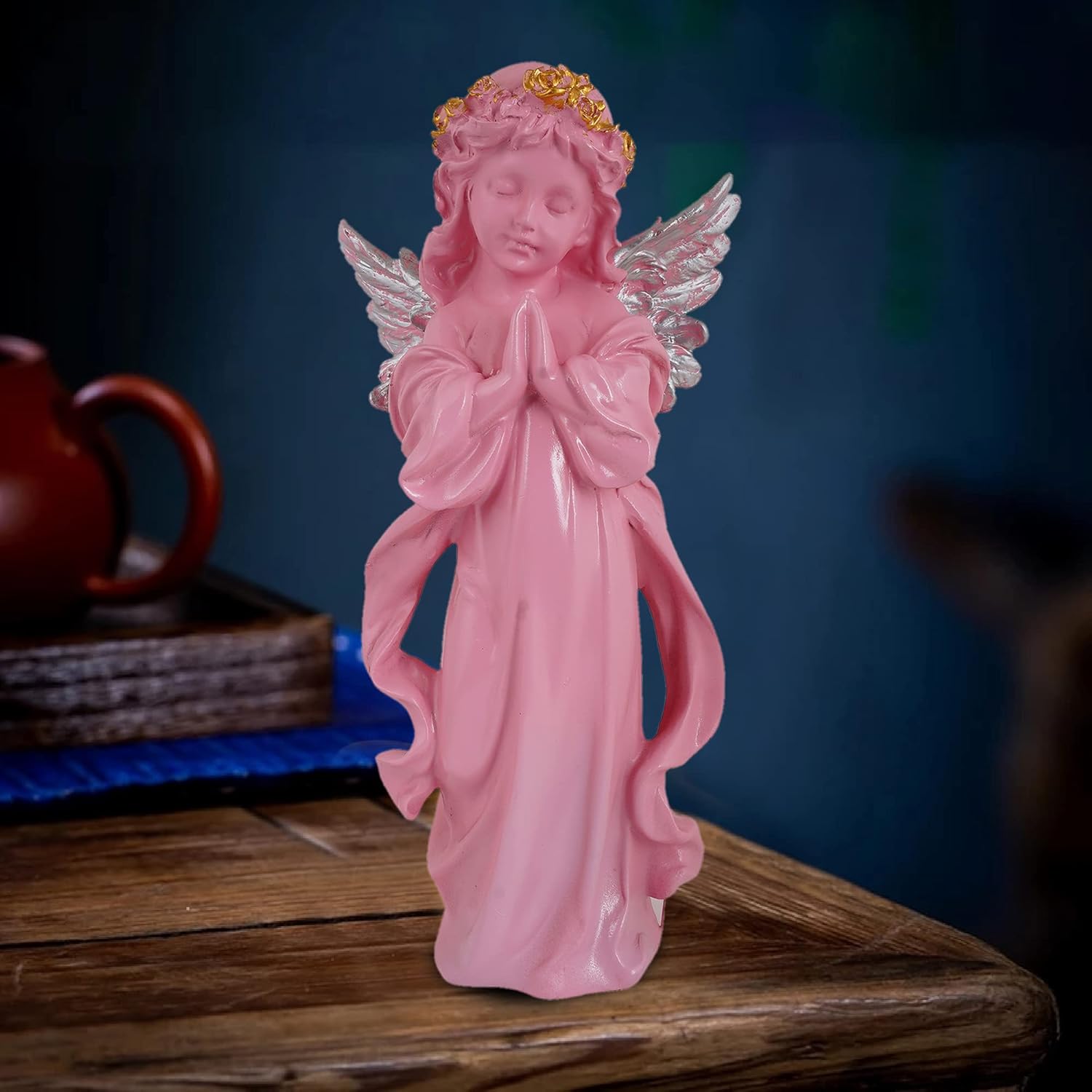 Buy zArt Angel Girl Statue for Home Decor - Winged Fairy Statue (Angel ...