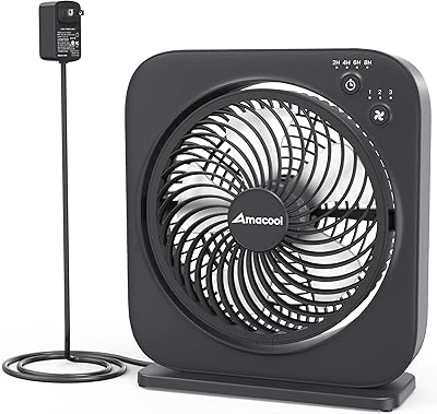 Amazon.com: O2COOL Treva 10-Inch Portable Desktop Air Circulation ...