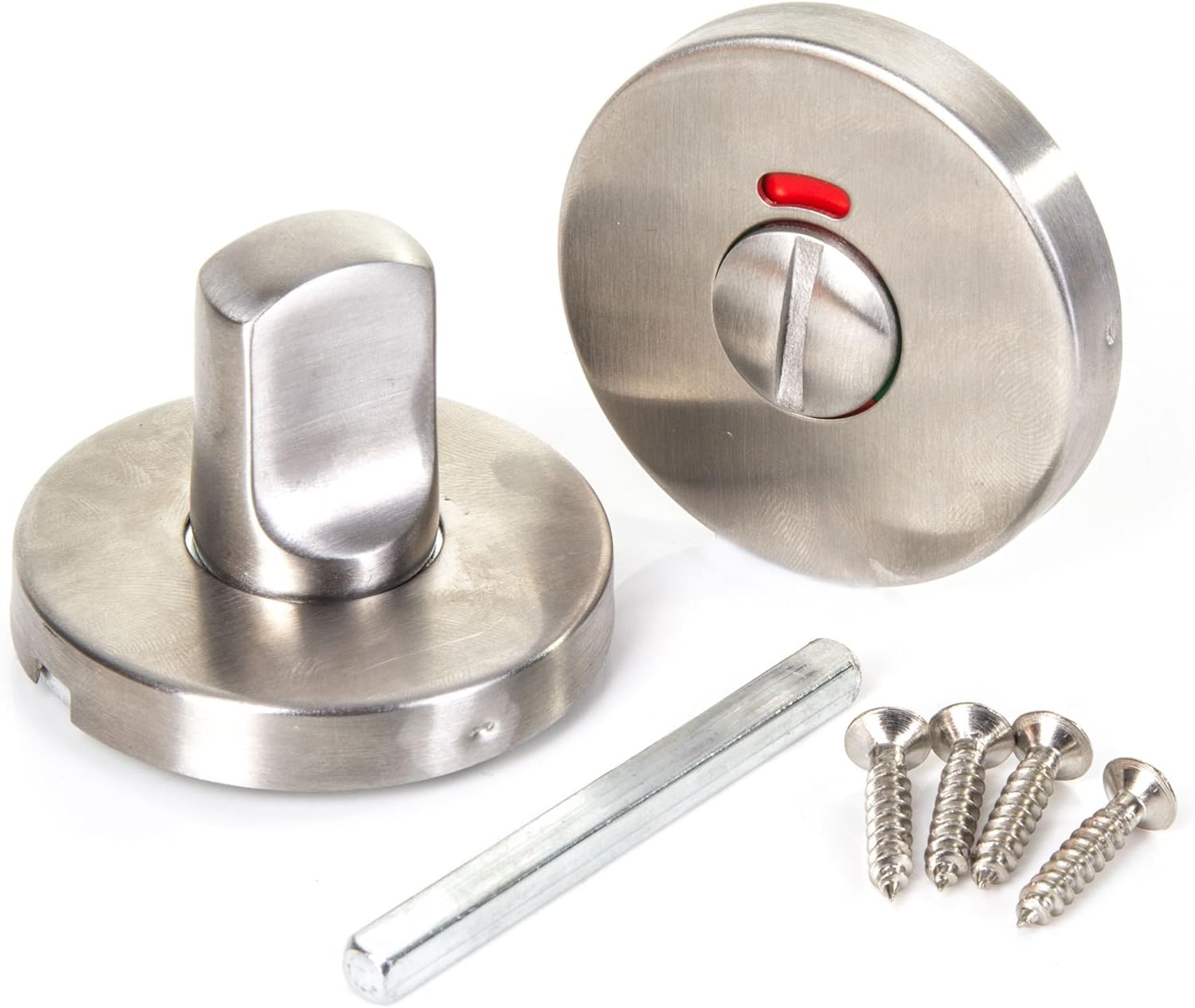 Satin Stainless Steel Bathroom 50mm Thumb Turn Set : Amazon.co.uk: DIY ...