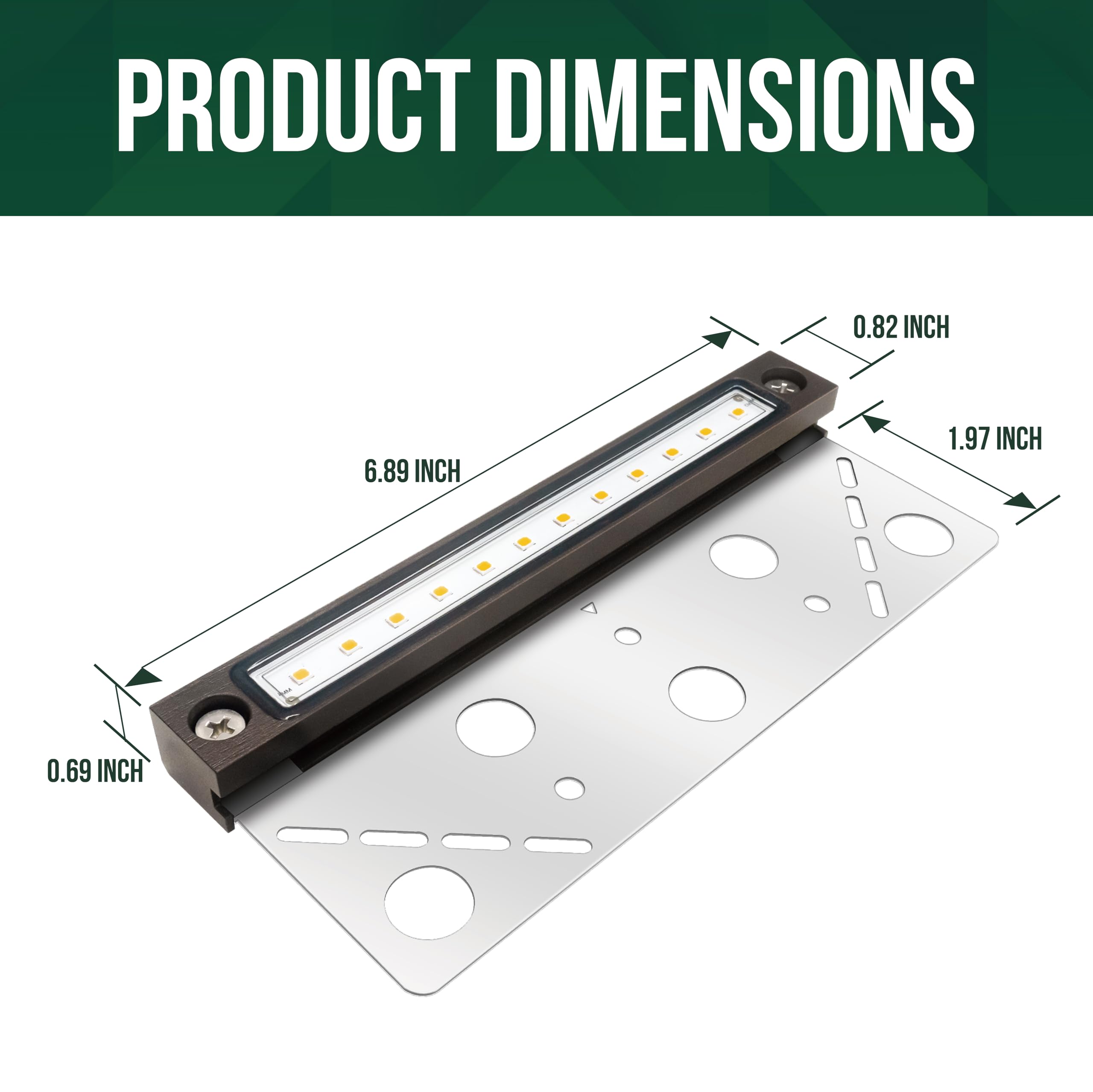 Snapklik.com : 6.8 Inches LED Hardscape Lights, Low Voltage Retaining ...