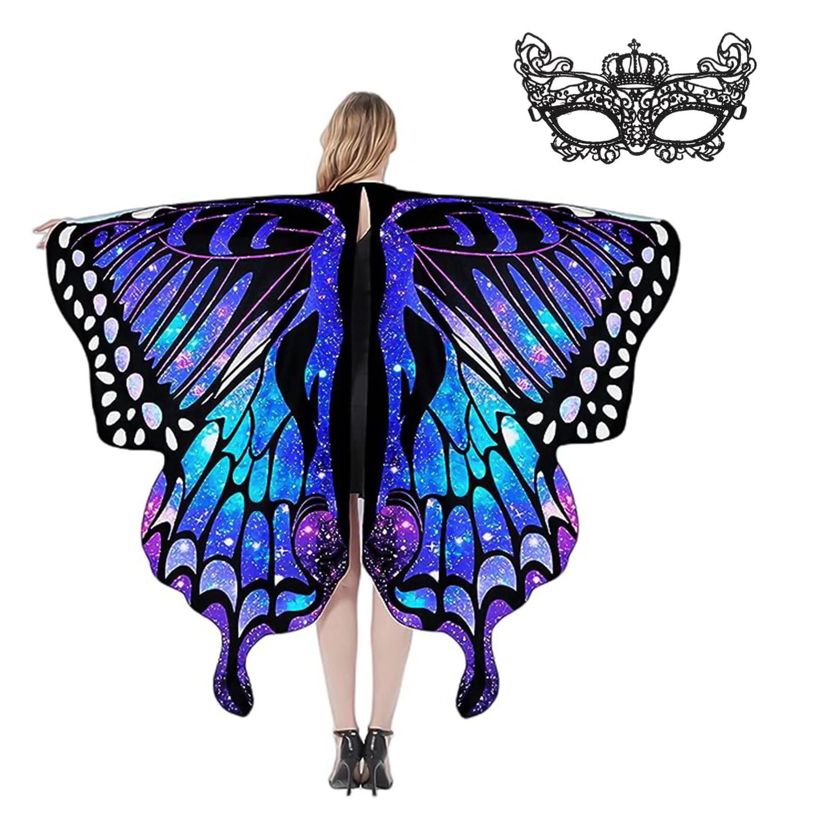 Butterfly Wings Adult Fairy Costume Women Girls, Fairy Wings Shawl with ...