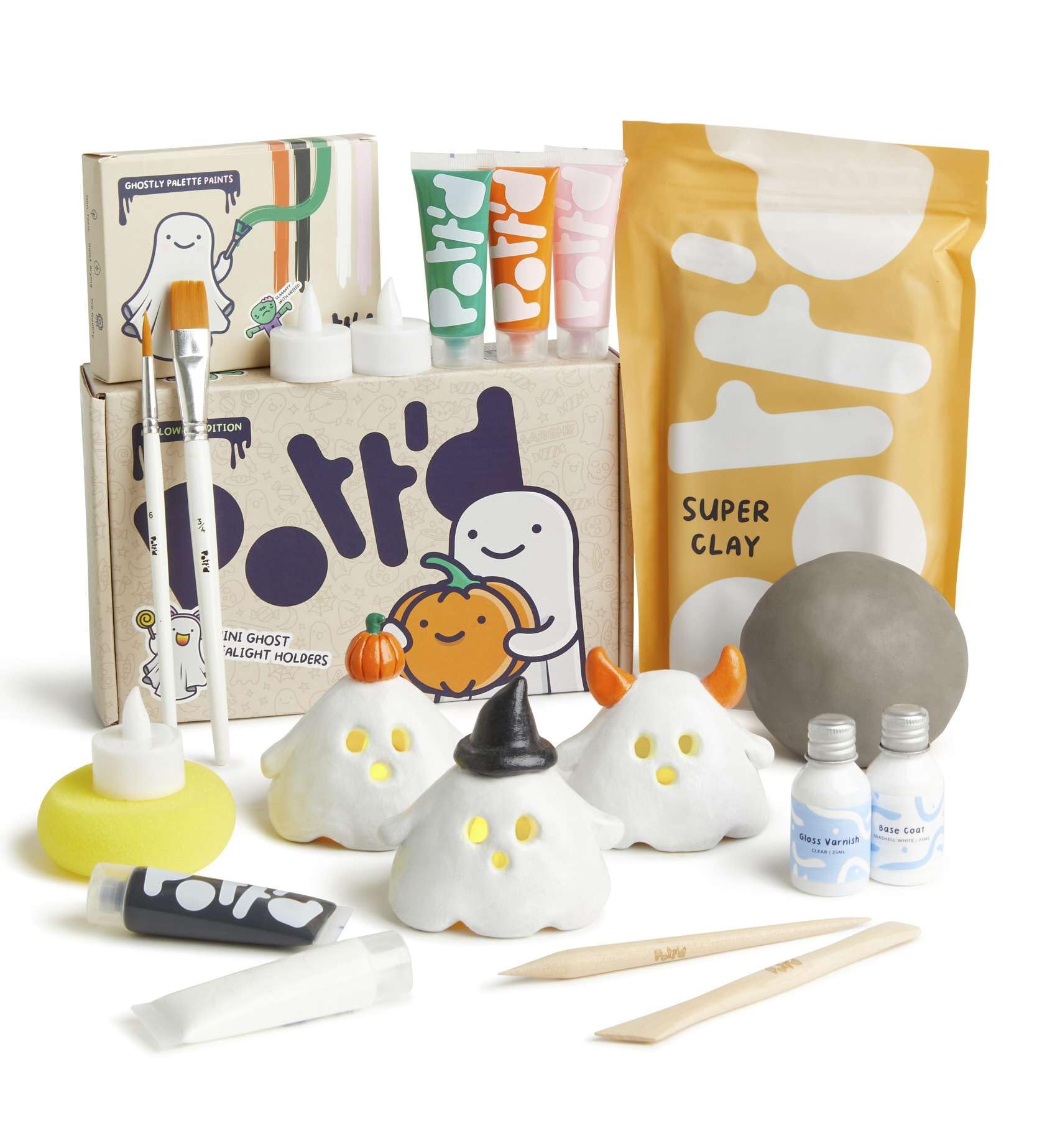 Pott'd Mini Pottery Kits | Air Dry Clay Pottery Kit for Adults ...