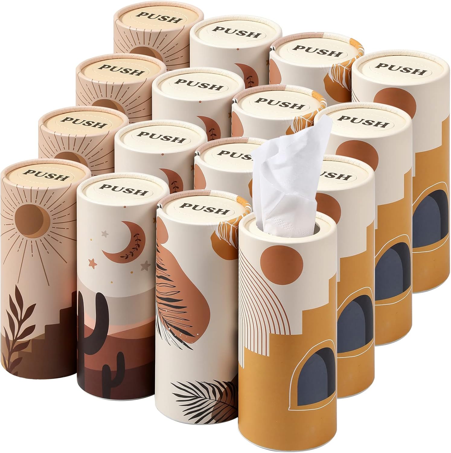 16 Pack Boho Round Tissues Box Tissue Holder for Car India | Ubuy