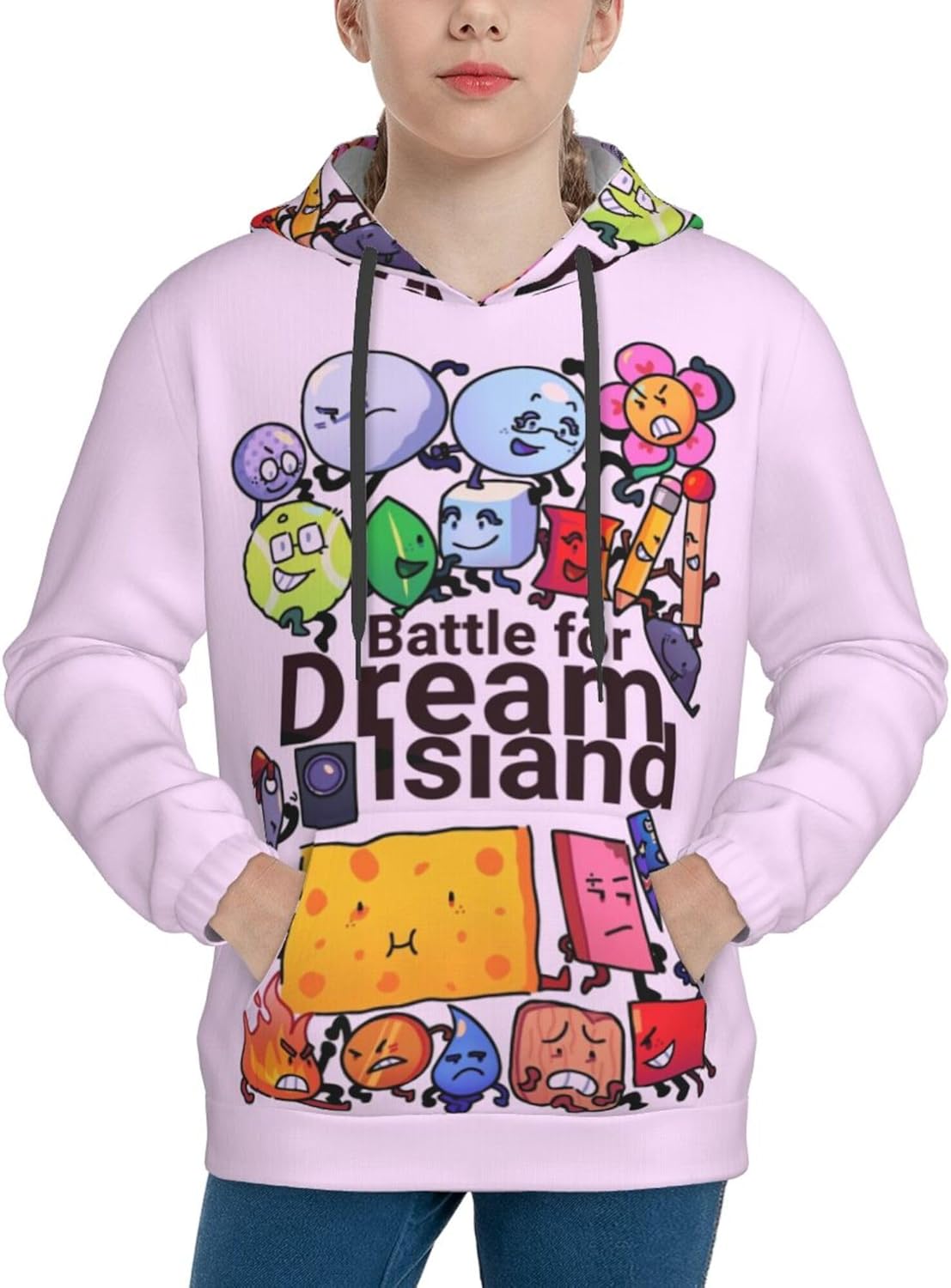 Amazon.com: Obpoewk BFDI-Battle for Dream-Island Kids' Hoodie 3d Print ...