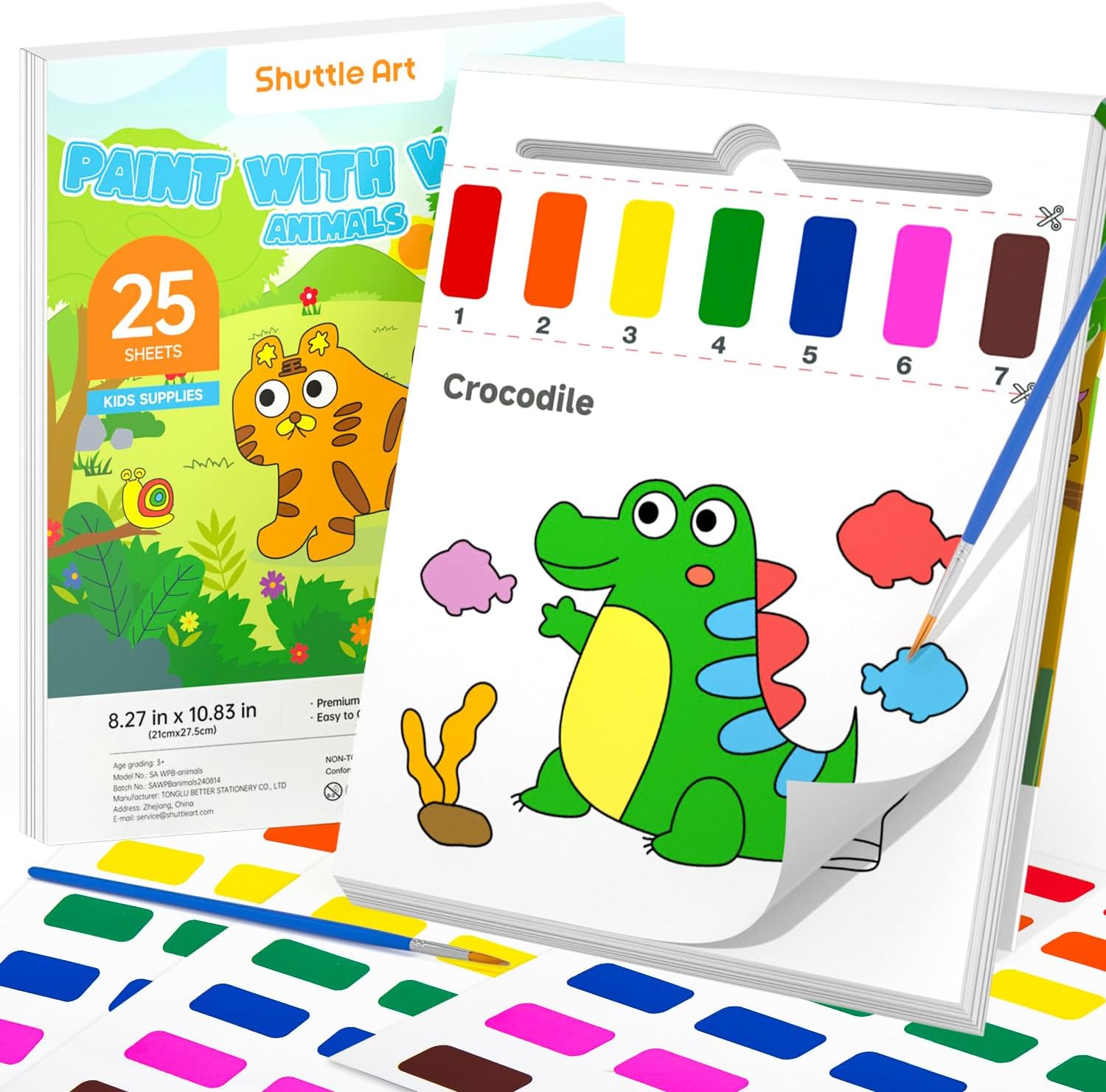 Amazon.com: TECJOE 3 Pack Paint with Water Coloring Books for Toddlers ...