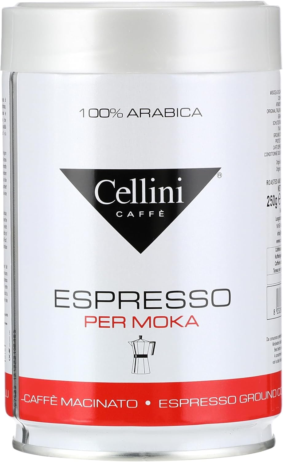 Cellini Ground Coffee 250g Premium Ground Moka Coffee Tin: Buy Online ...