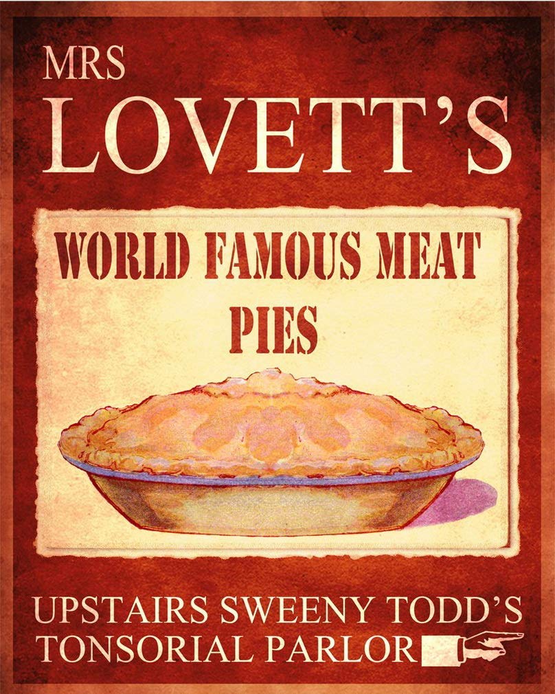 Kexlemrs Lovetts Worlds Famous Meat Pies Sweeny Todd Metal Wall ...