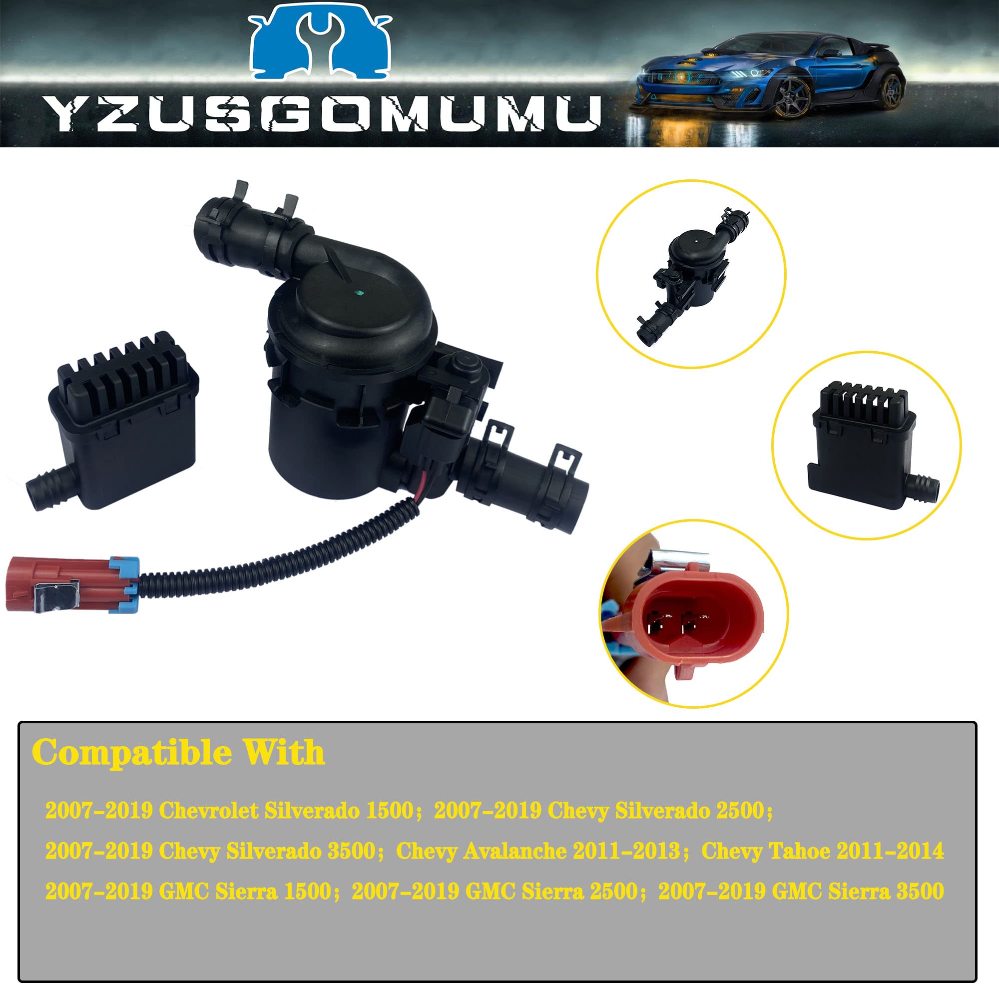 YzusGomumu Car Vapor Canister Vent Solenoid Compatible with Chevrolet ...