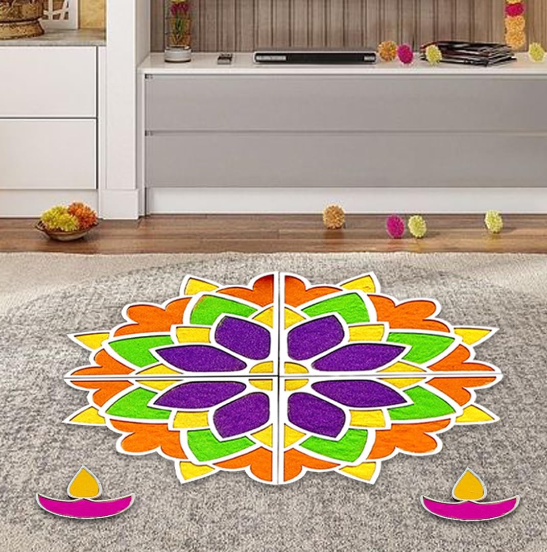 Buy Reusable Wooden Base and Rangoli Template mat from Art Affair. Easy ...