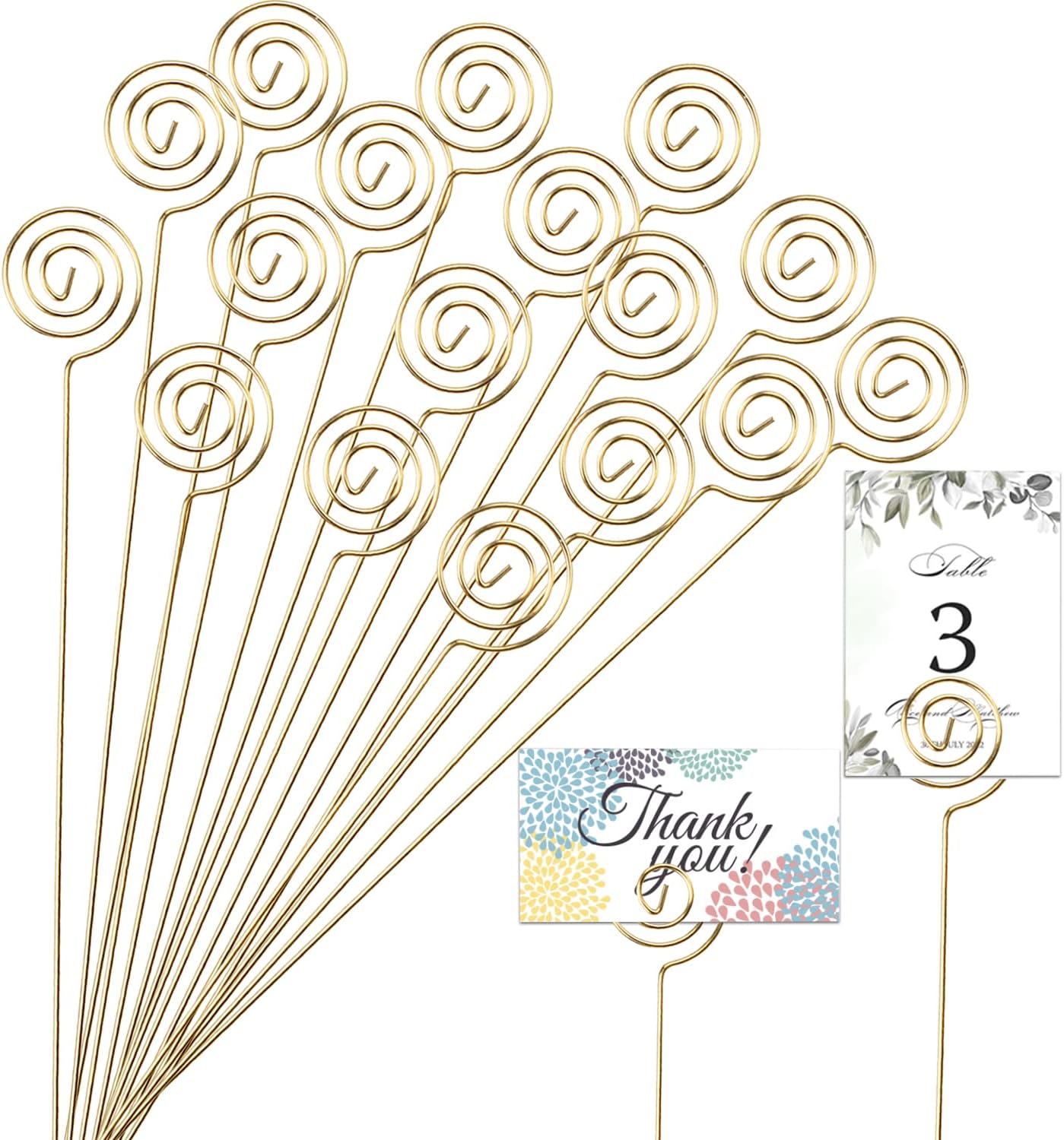 Amazon.com: KIMOBER 30PCS Metal Floral Place Card Holder,13.4 Inch ...