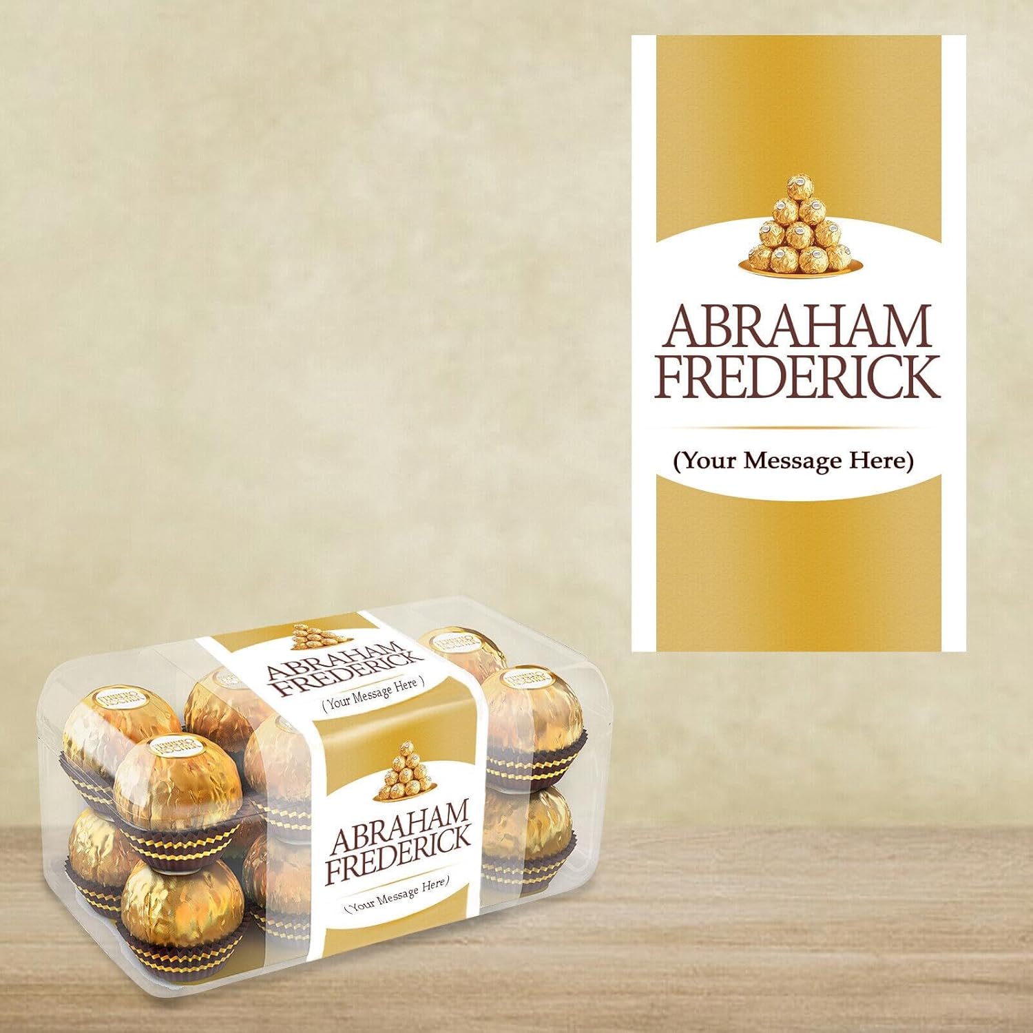 Personalised Customised Ferrero Rocher Chocolate Gift Present Wrapper ...