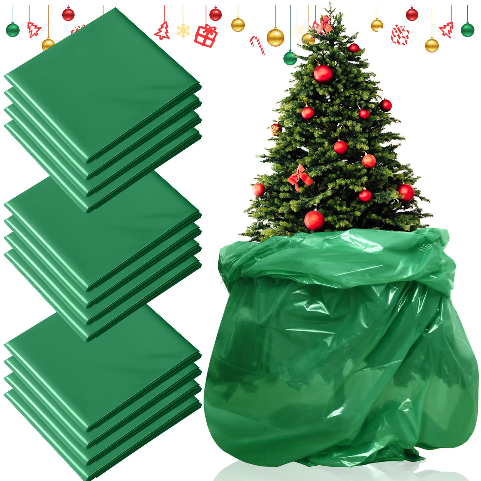 Amazon.com: Windyun 12 Pcs Christmas Tree Bag 9 x 6 ft Christmas Tree ...