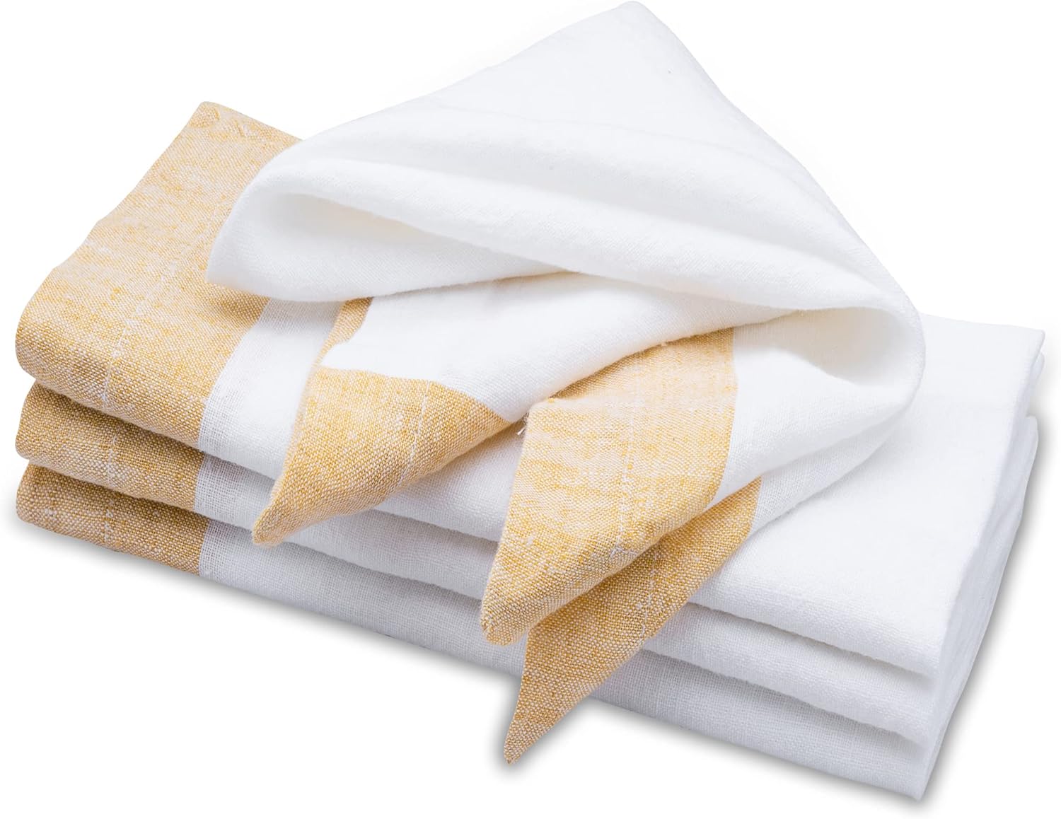 Amazon.com: Yellow Dinner Napkins, Mustard Yellow Napkins, 100% Pure ...