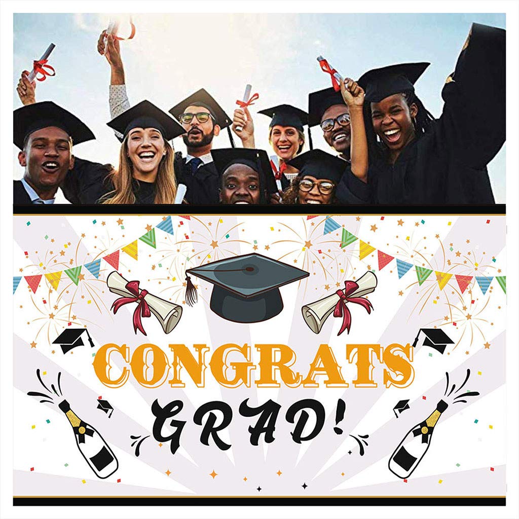 Colorful 2020 Graduation Backdrop Large Graduation Banner Graduation ...
