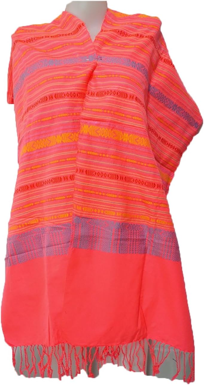 Laotian Jok Sabai Cotton Fabric Thai Lao Laos Textile Scarf Shawl Pink ...