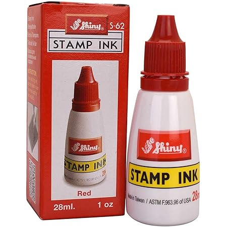 Red Stamp Pad and Red Ink Combo of Stamp Pad Dimensions 9cm x 5cm and ...