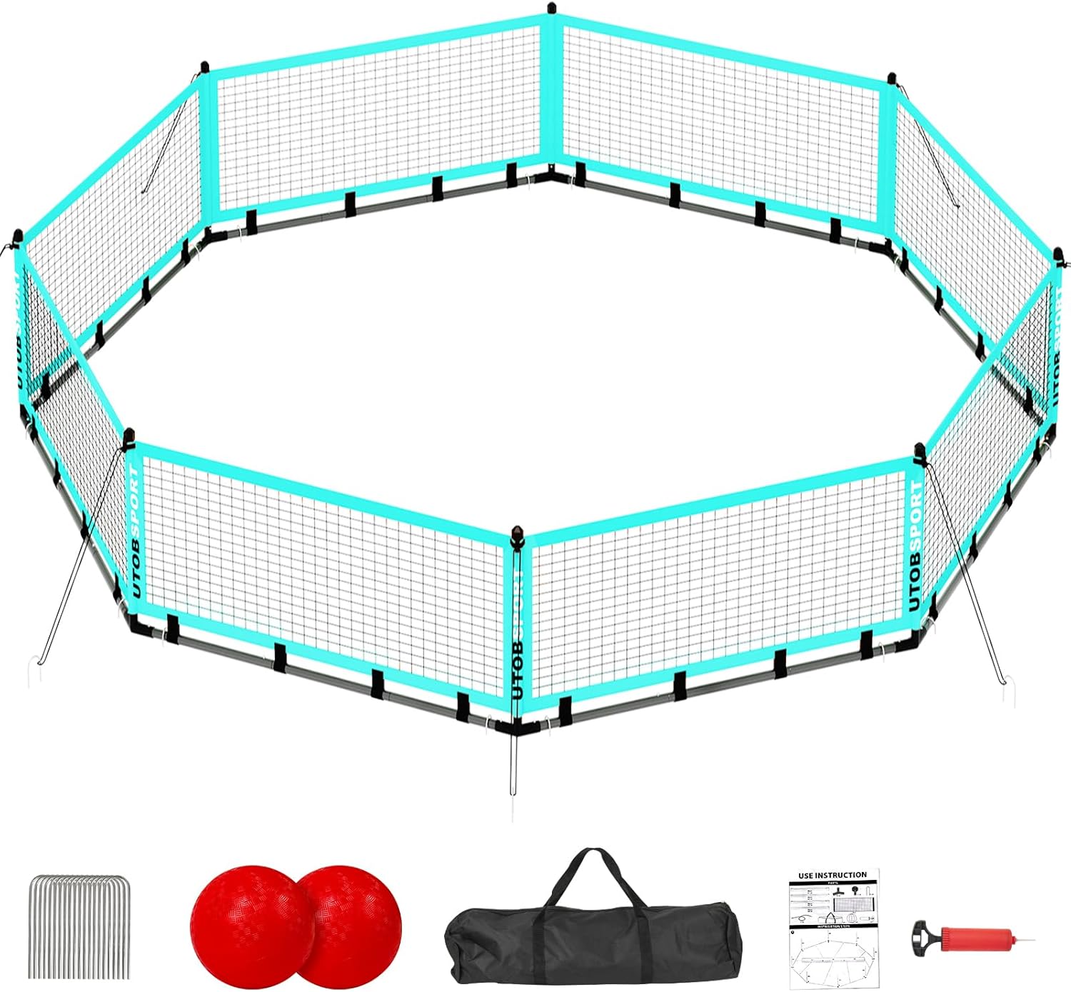 Amazon.com: Portable Gaga Ball Pit 15ft Gaga Play Set Ideal for ...