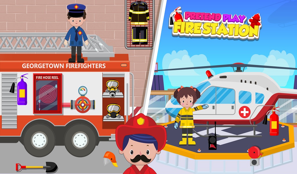 Pretend Play Firefighter Fire Station Rescue ASMR for Boys Girls Kids ...