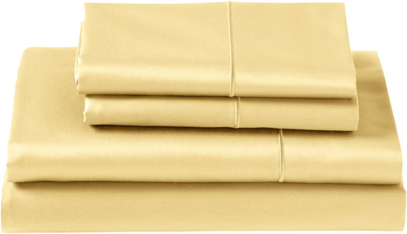 Amazon.com: Cuddledown 400 Thread Count Flat Sheets, Twin, Lemon : Home ...