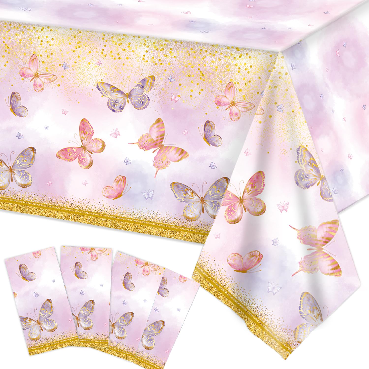 Amazon.com: enttgo 4pcs Butterfly Birthday Decorations, Pink Butterfly ...