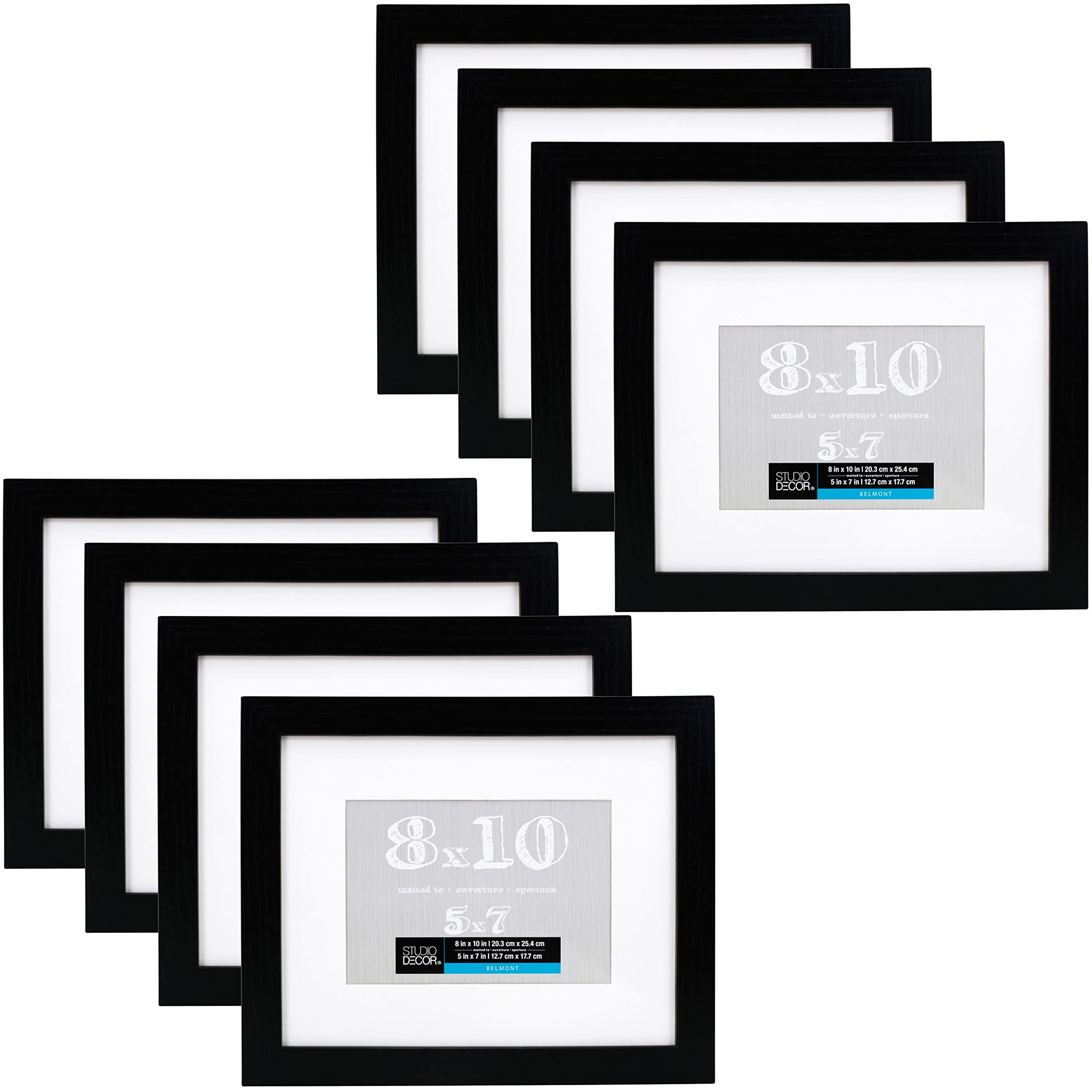 Amazon.com - 8" x 10" Black Belmont Picture Frame with 5" x 7" Mat by ...