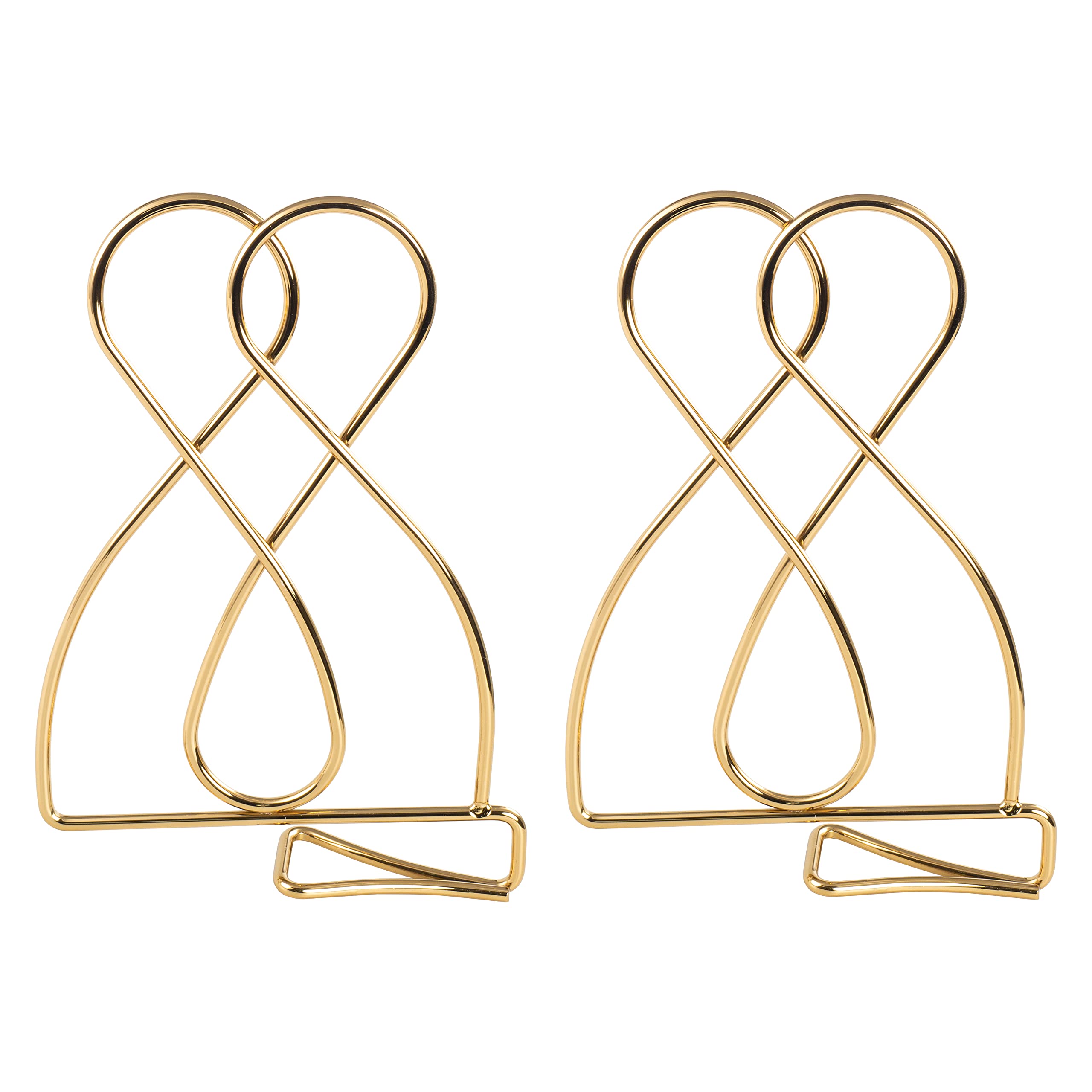 Ikea SPAJL Gold-Colour Metal Book-Ends, 20 x 16 cm, Clamps onto Shelves ...