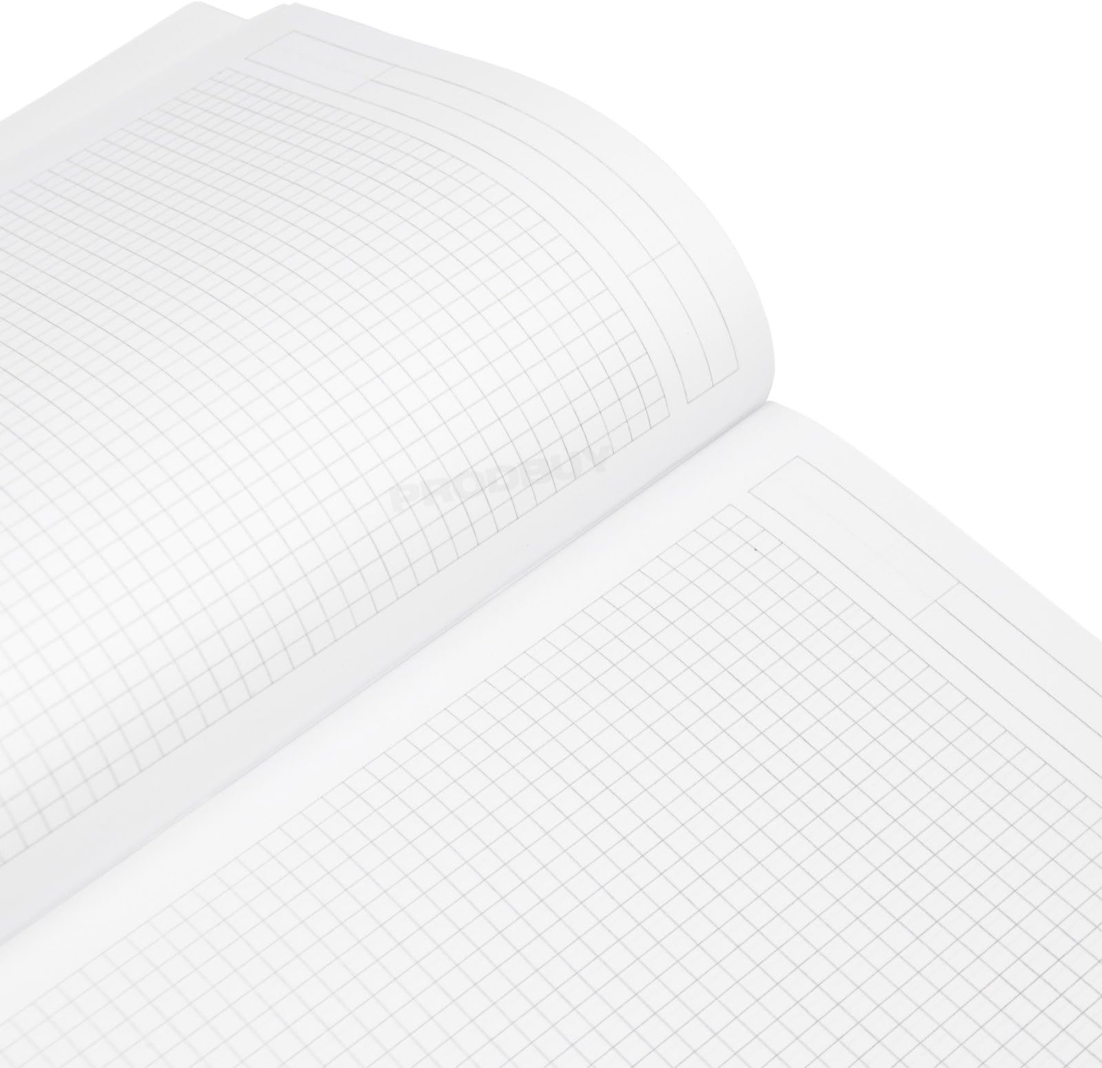 A4 Maths Book 120 Page 5mm Square Grid Paper Notebooks School Notepad ...