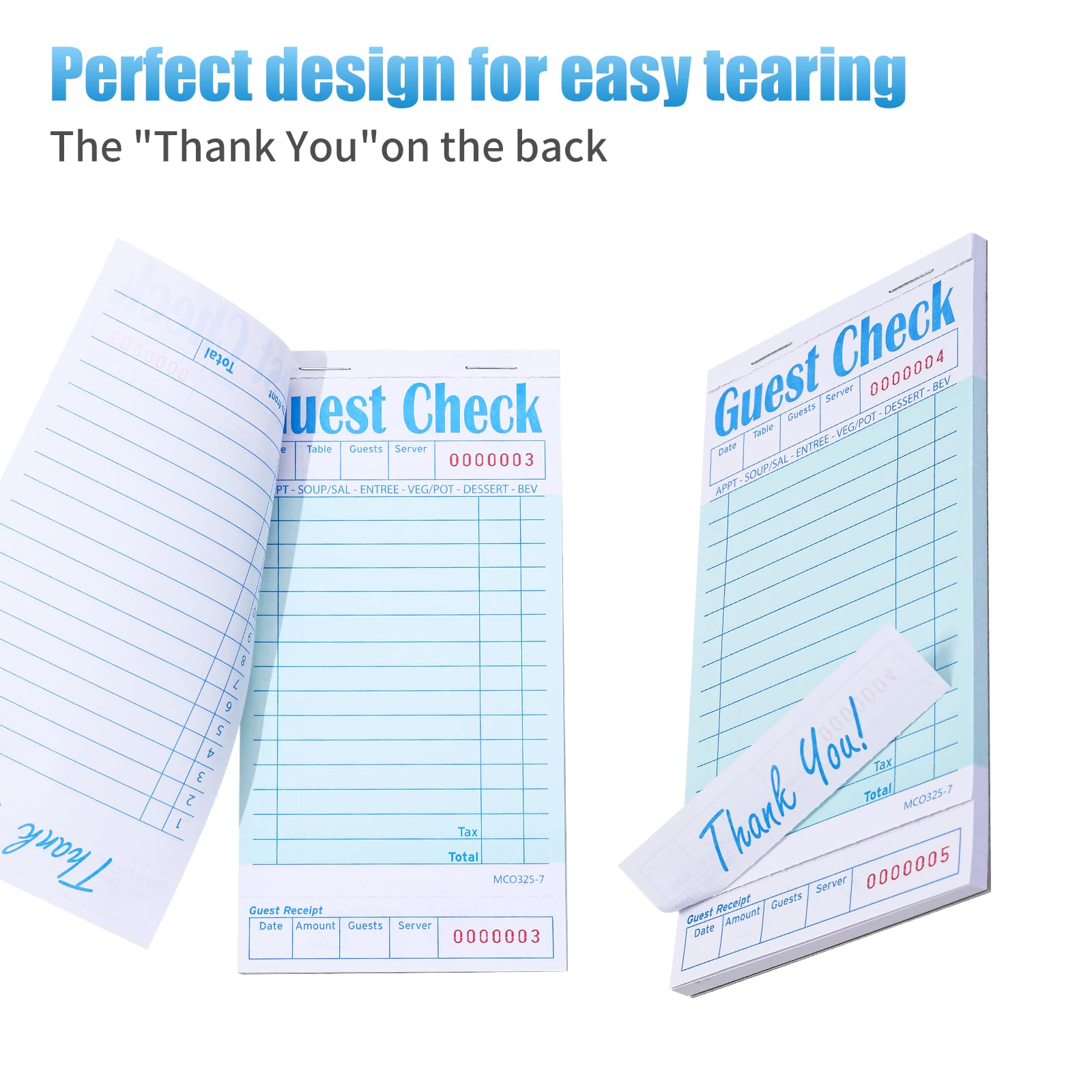 Snapklik.com : ZPARIK 24 Pack Guest Checks Books For Servers Server ...