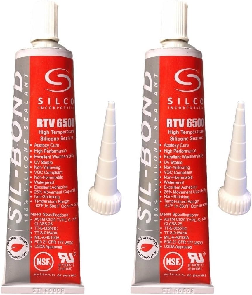Amazon.com: Silco Incorporated RTV 6500 Sil-Bond 2.8 fl.oz High ...