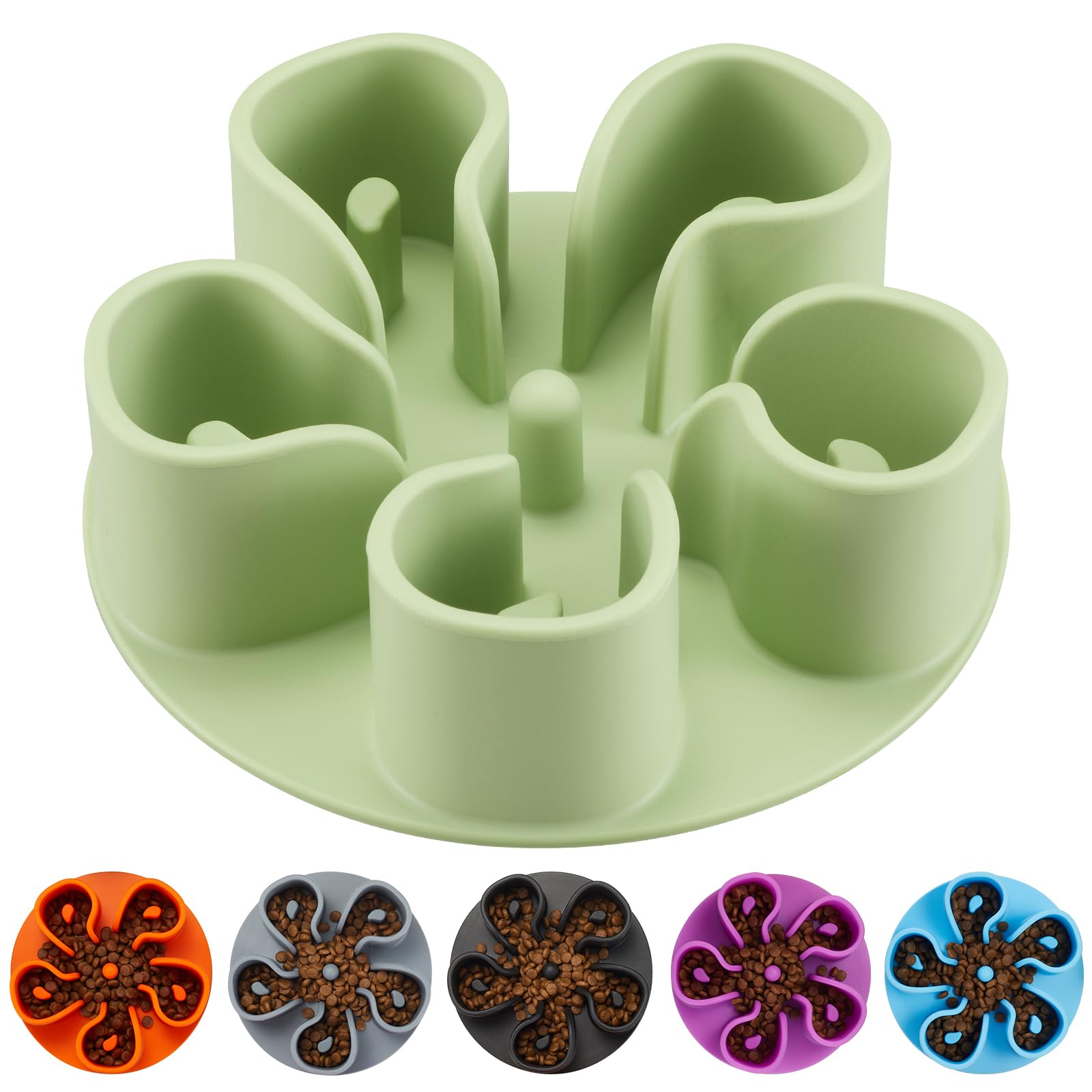 Amazon.com: Slow Feeder Dog Bowls Insert, Bestalk Soft Silicone Slow ...