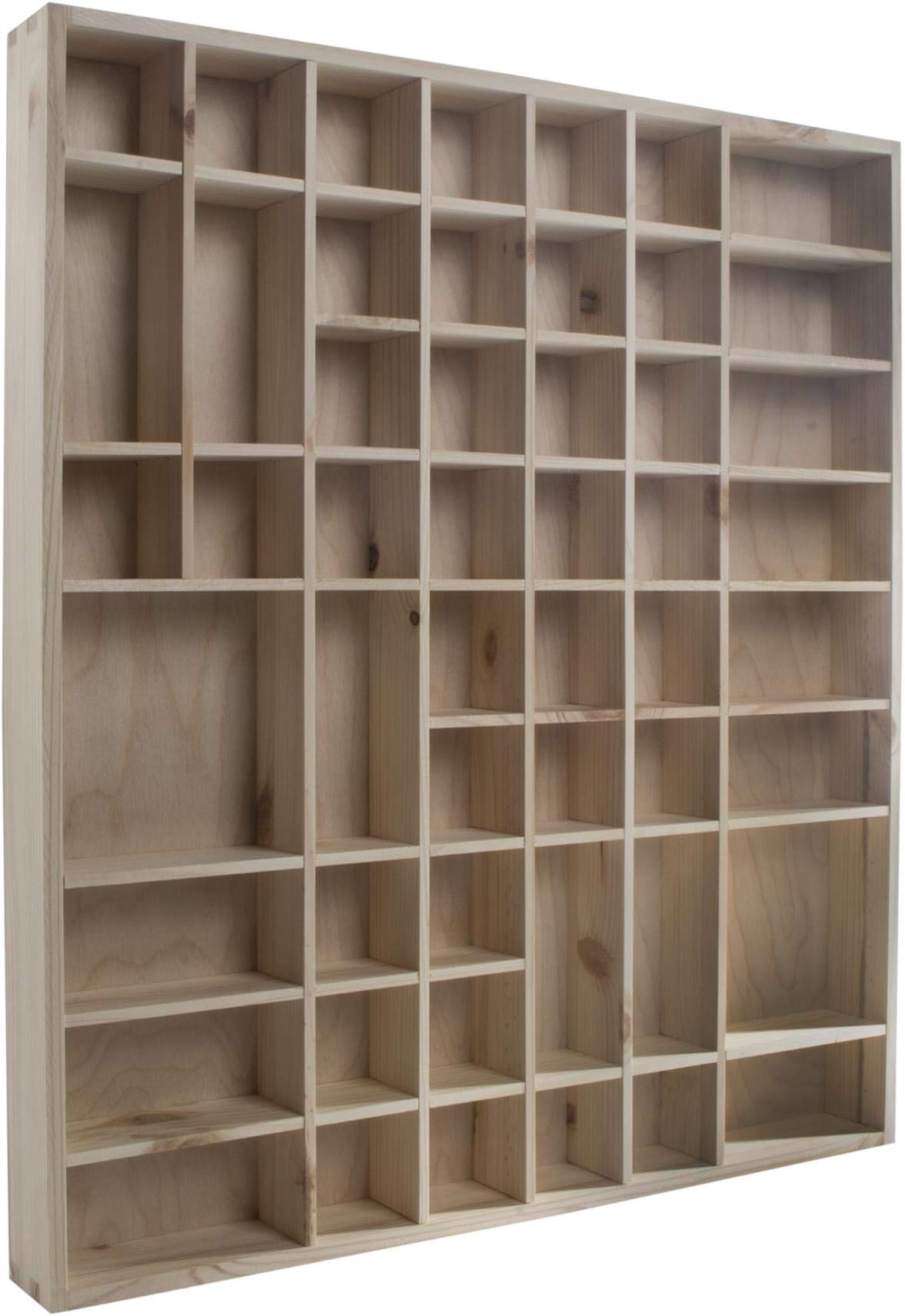 DECOCRAFT (PD14XL) Display Shelves Plain Wooden Display Unit Trinket ...